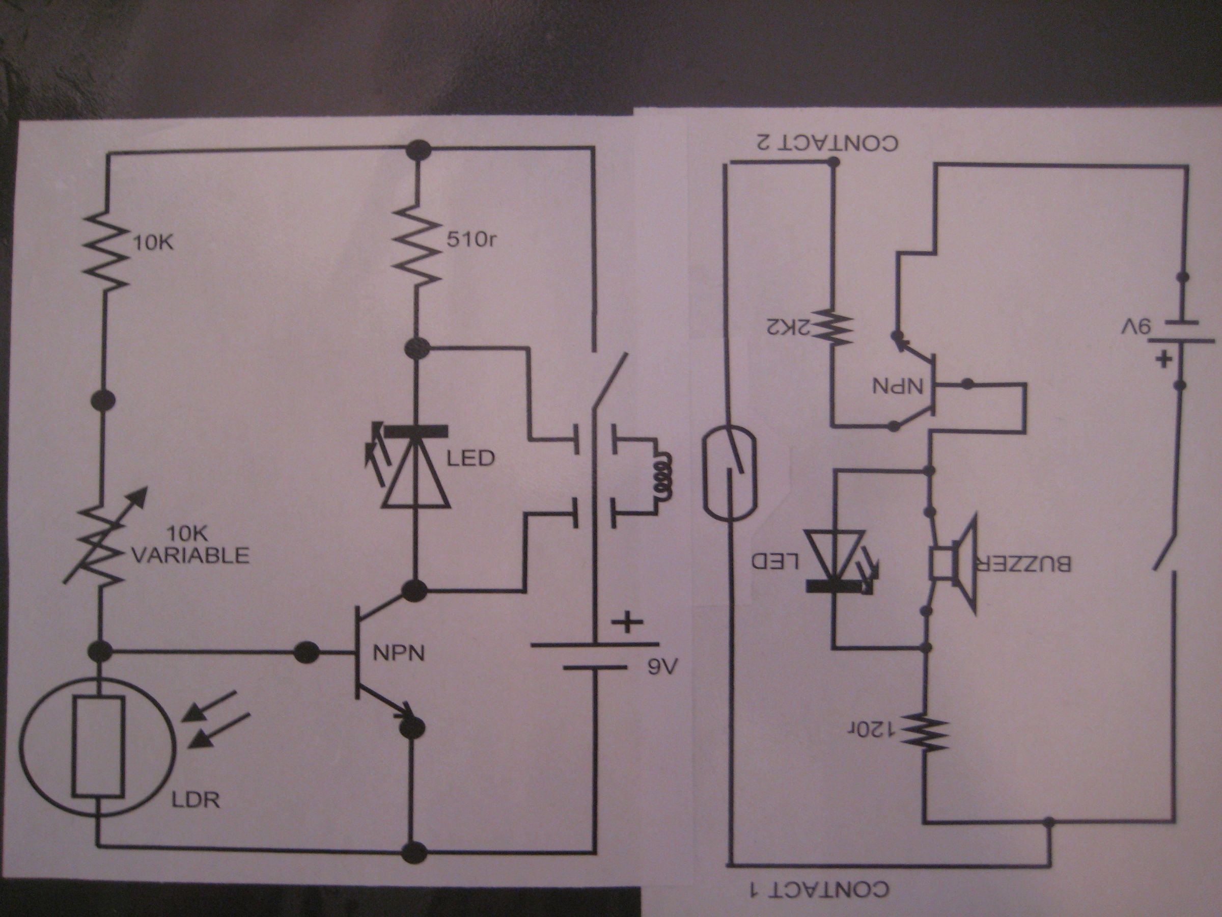 Laser Beam Alarm System With Rechargeable Battery for Laser : 10 Steps ...