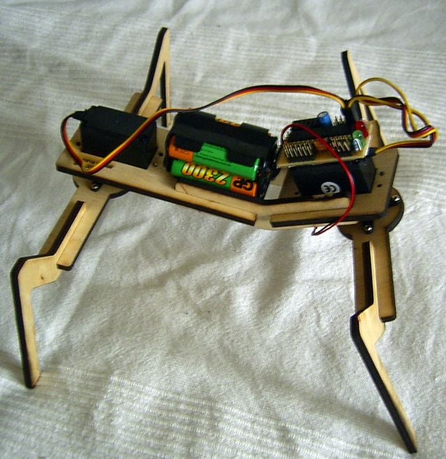 Simplewalker 4 Legged 2 Servo Walking Robot 7 Steps Instructables