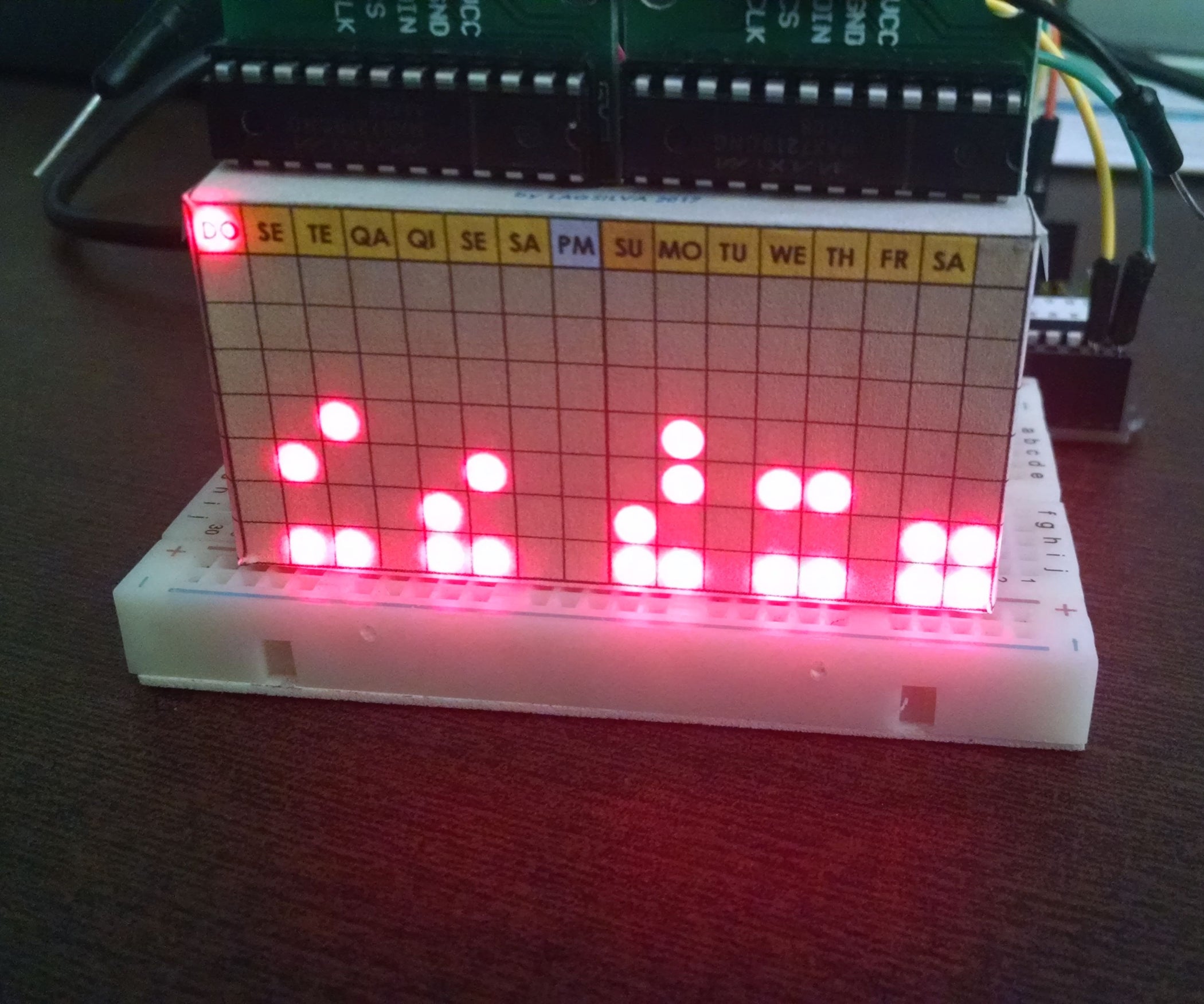 Digital And Binary Clock With Two Led Matrix And Rtc With Pictures Instructables