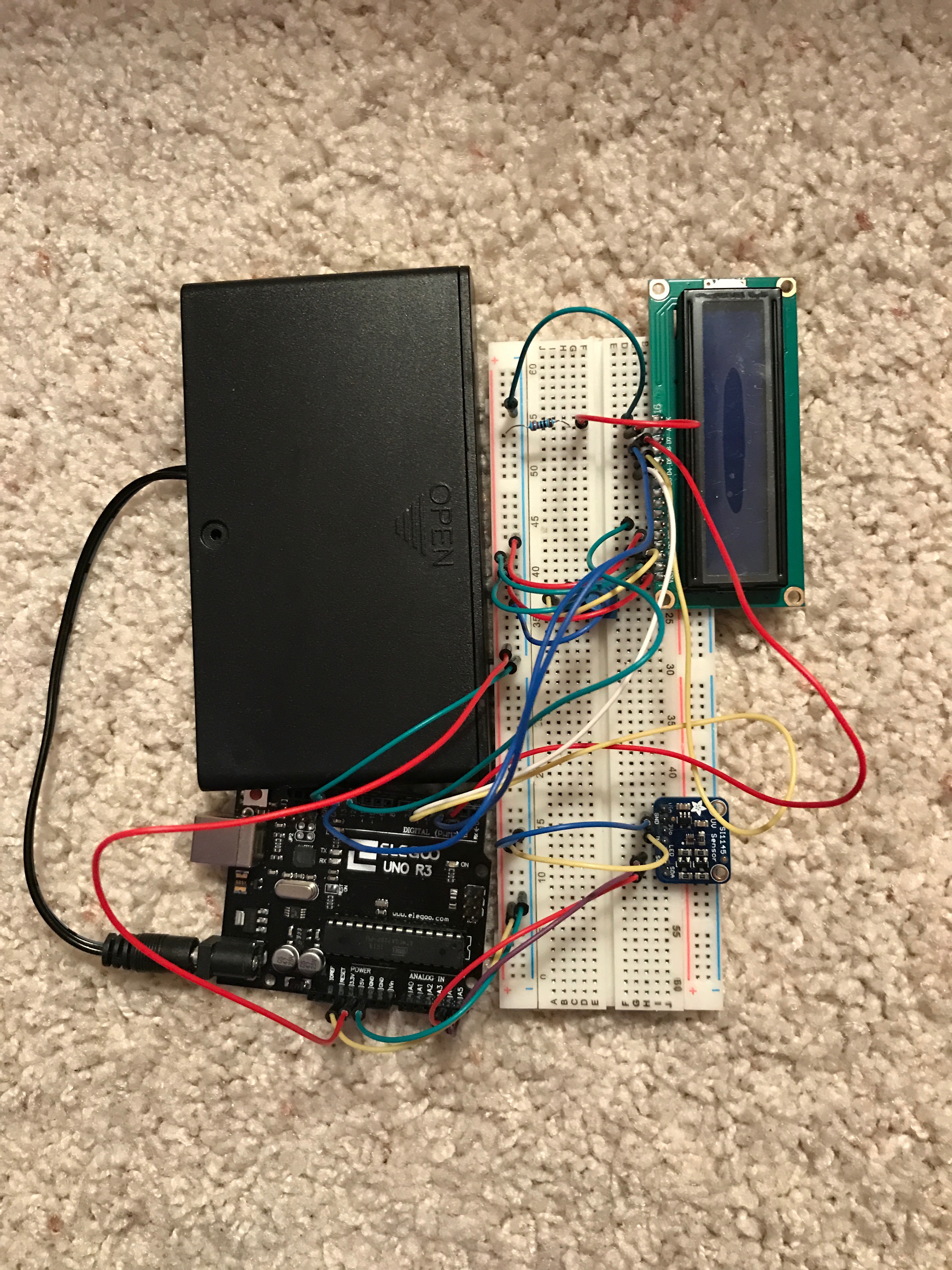 Adafruit SI1145 UV/Visible Light/Infrared Sensor - Arduino and LCD : 4 ...