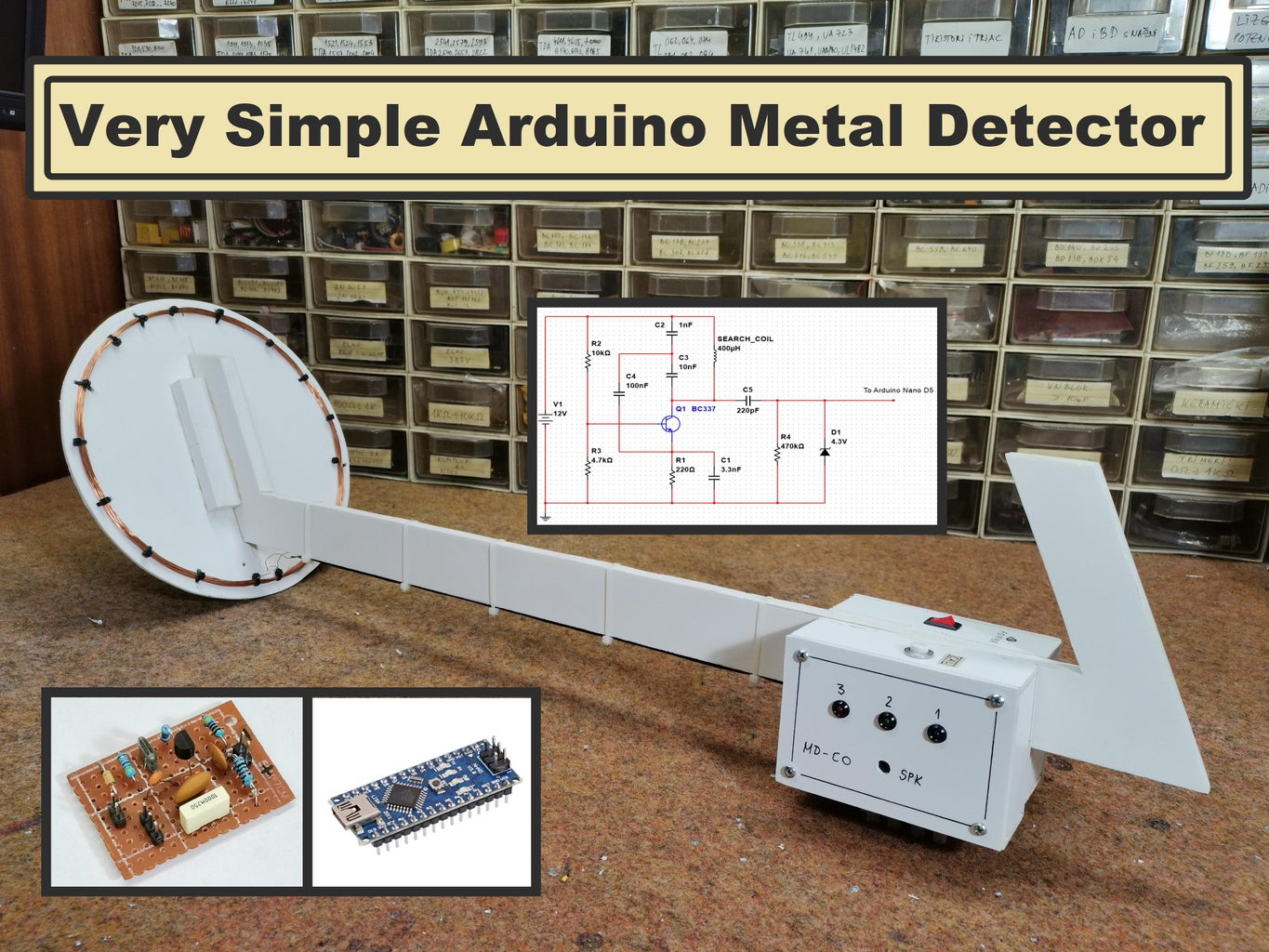 Diy Very Simple Arduino Metal Detector 3 Steps Instructables
