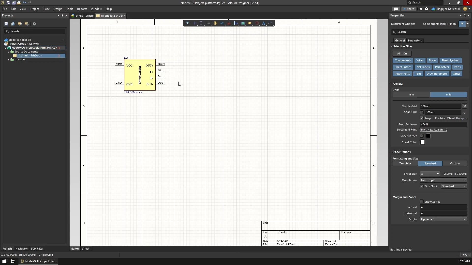 Custom Footprint for TP4056 Module in Altium Designer : 3 Steps ...