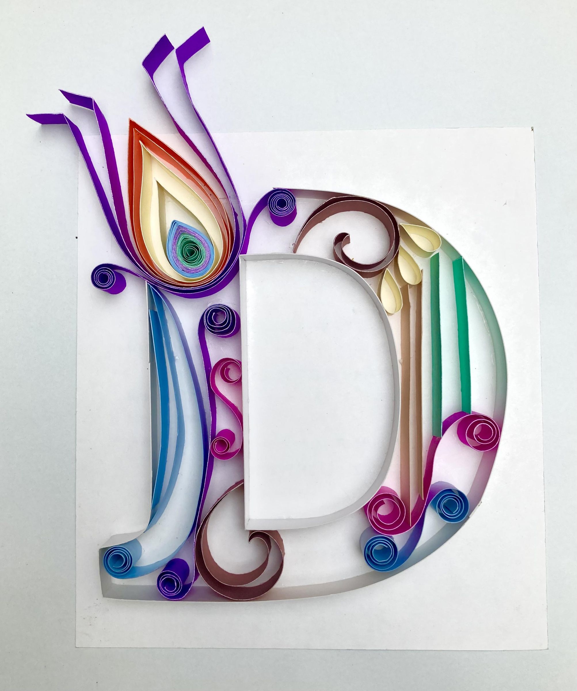 Decorating Letter "D" With Quilling Art : 7 Steps (with Pictures ...