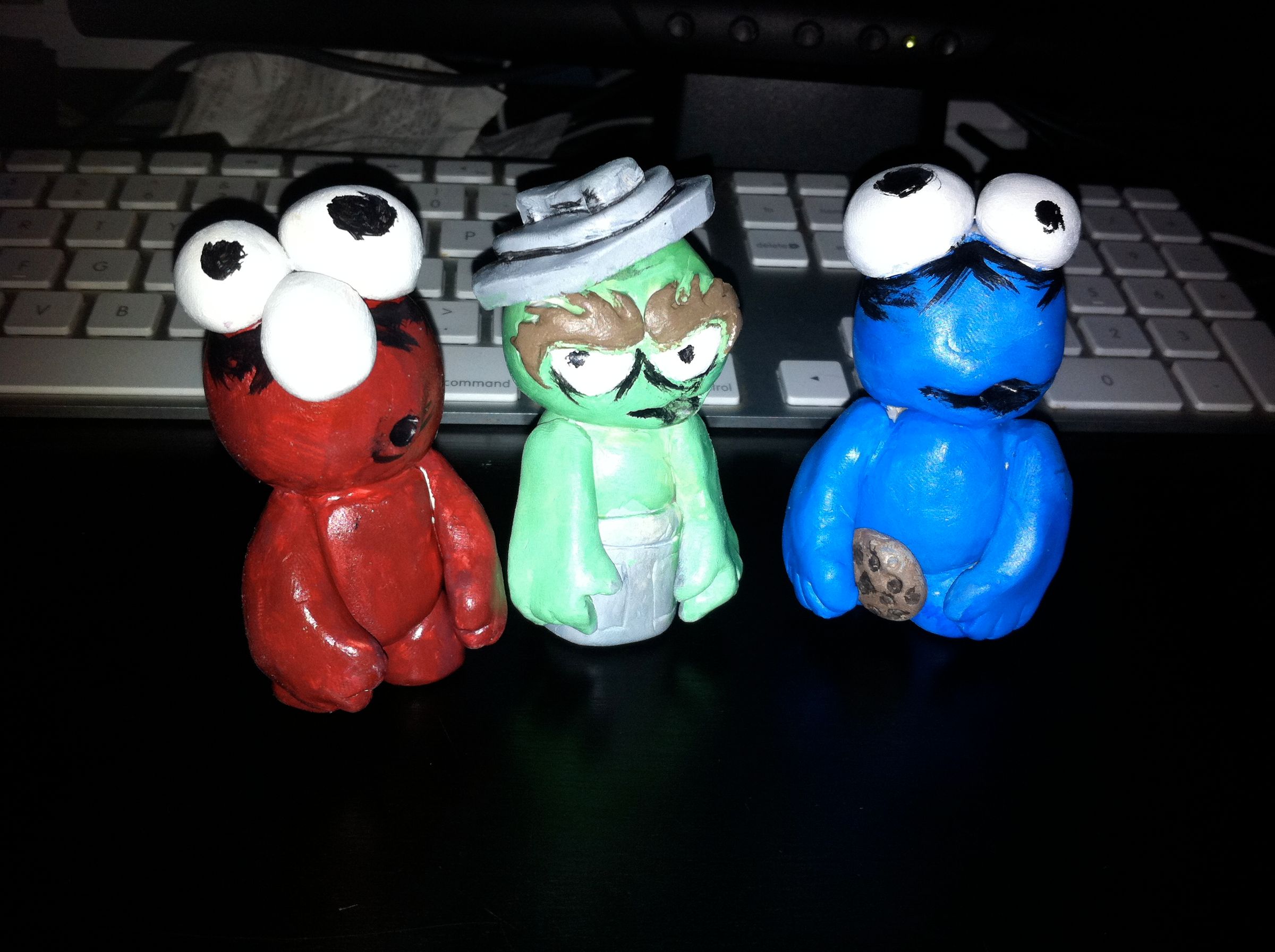 How to Make a Sculpey Oscar the Grouch Figurine With Video Time Lapse ...