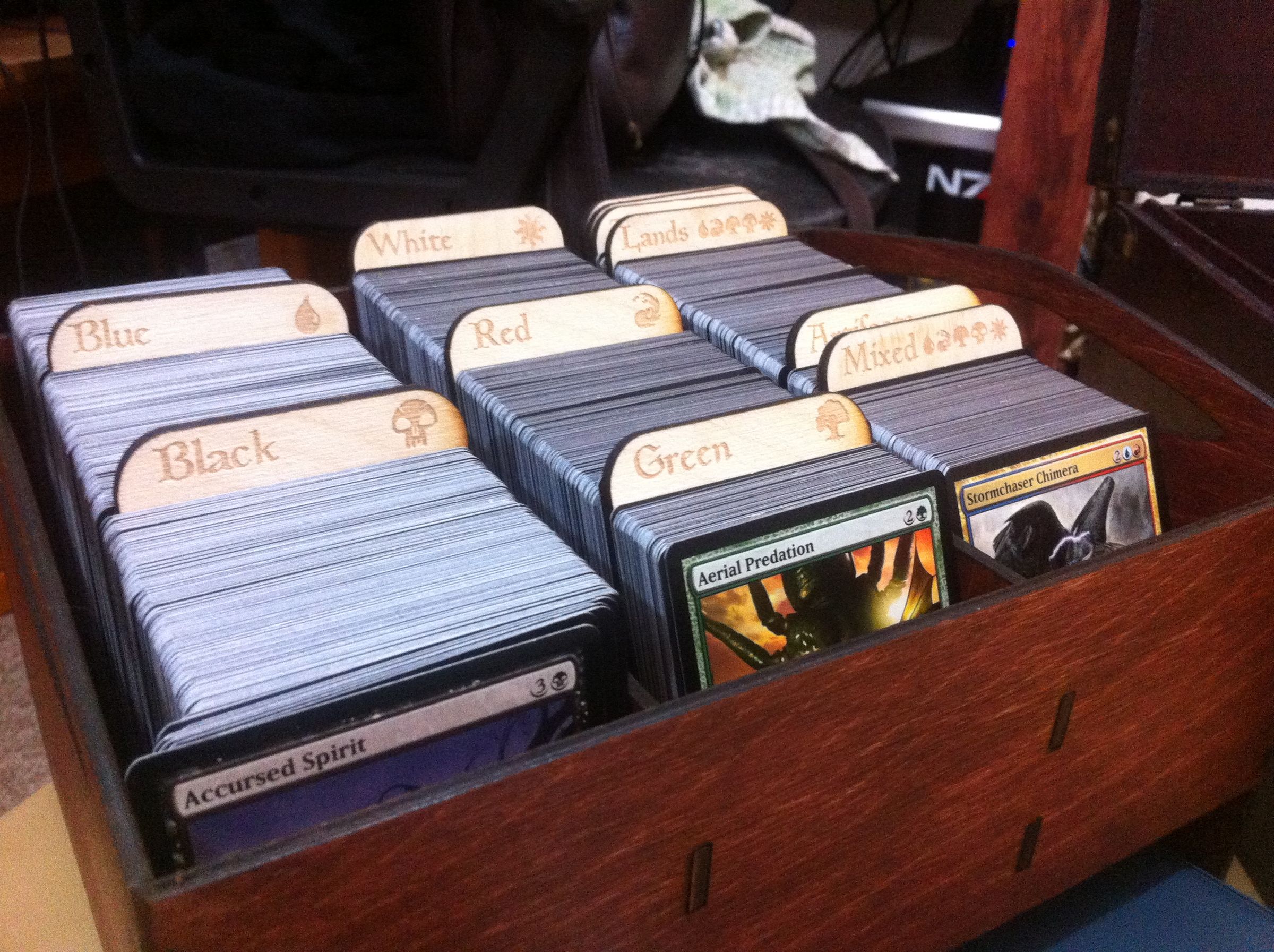 Magic: the Gathering Storage Box With Laser-cut Card Tray & Dividers ...