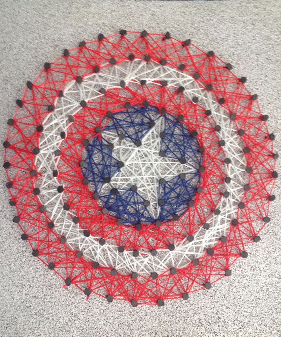 Captain America String Art : 5 Steps (with Pictures) - Instructables