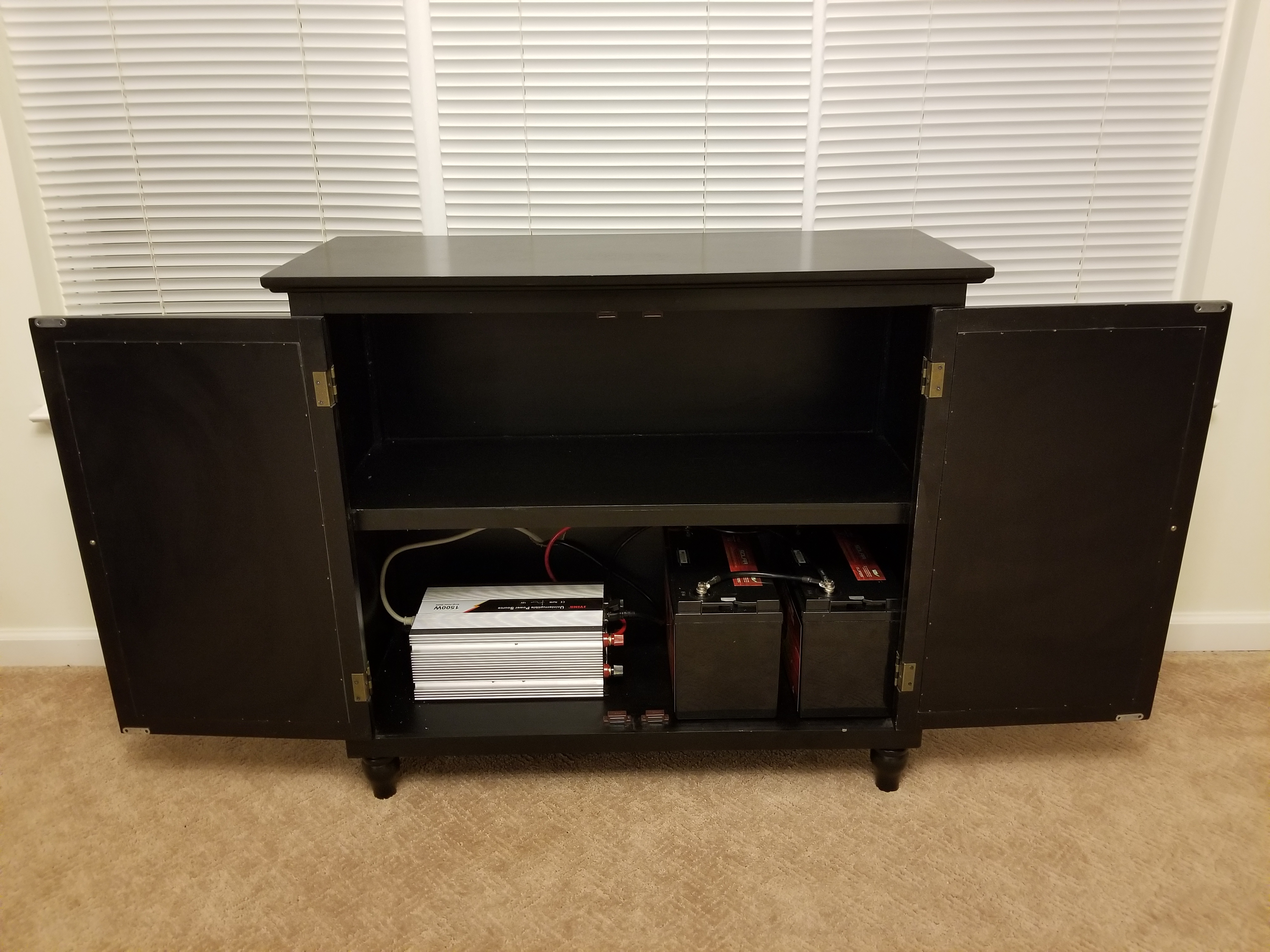 DIY Home Battery Backup Generator in a Wooden Cabinet 3 Steps Instructables