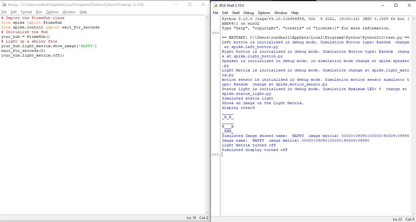 Unofficial PC Based LEGO SPIKE Simulator in Python Environment : 3 ...