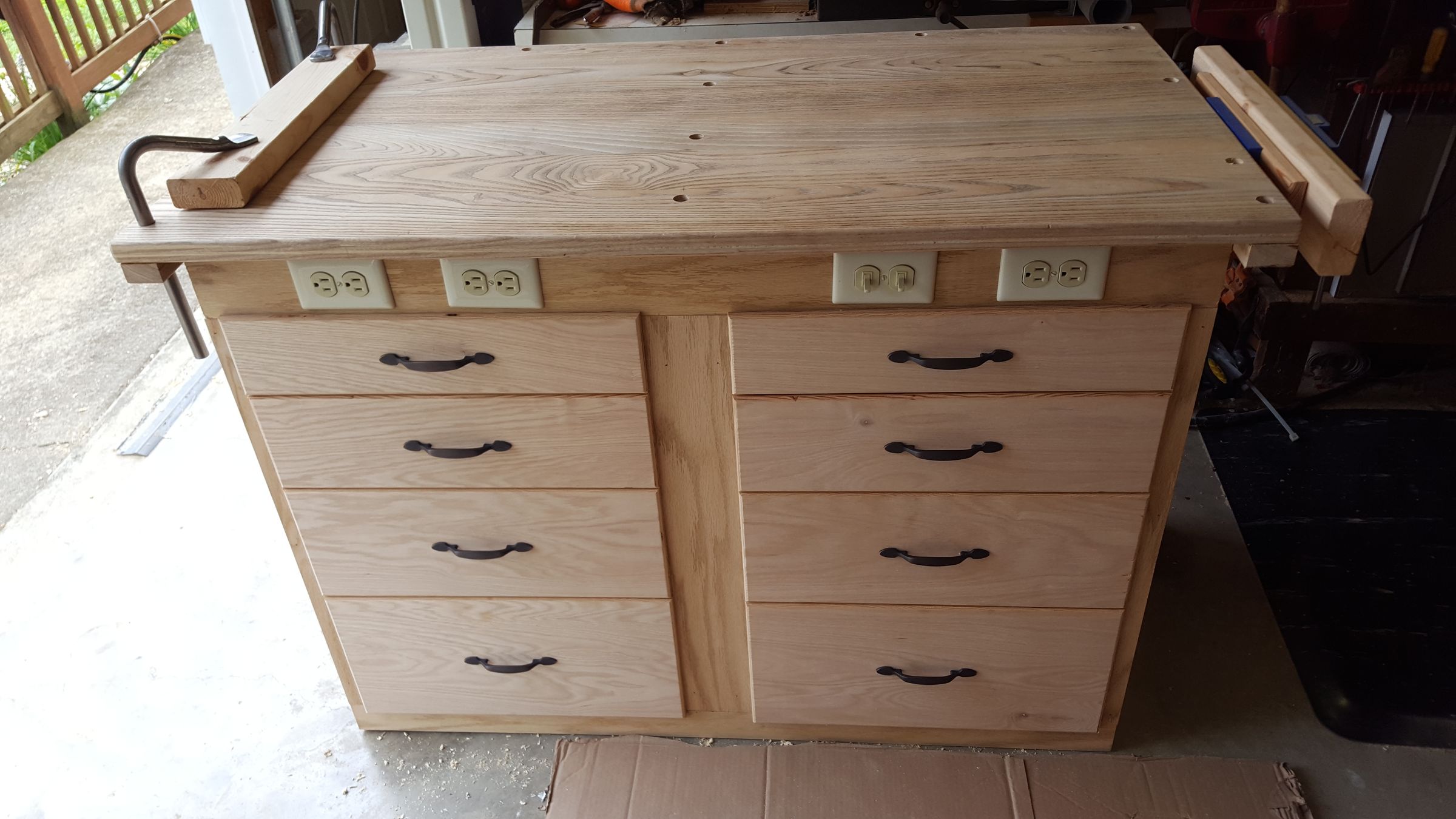 Workbench With Drawers, Power, and Wood Vise : 15 Steps (with Pictures ...
