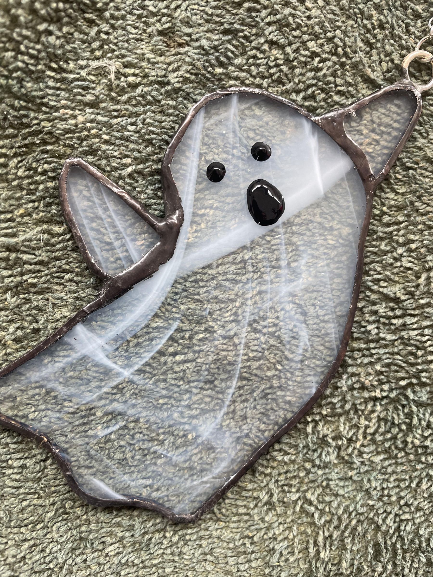 Ghost Tries to Walk a Bat - Stained Glass Suncatcher : 15 Steps (with ...