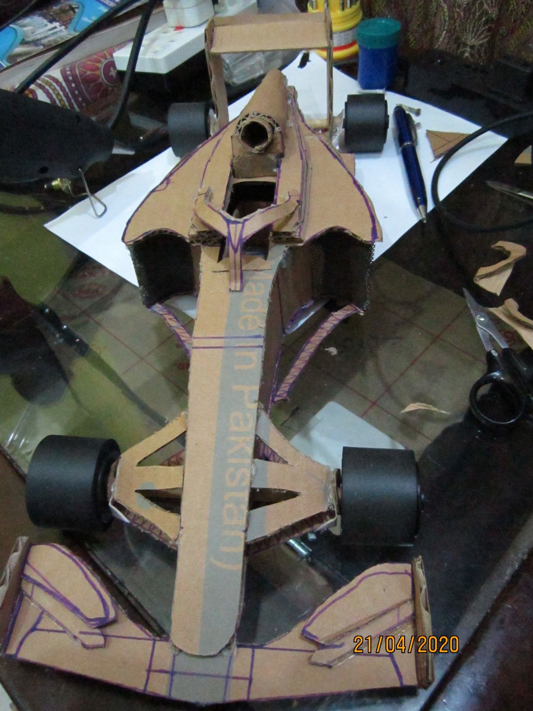 DIY Cardboard Formula 1 Car Model : 4 Steps - Instructables