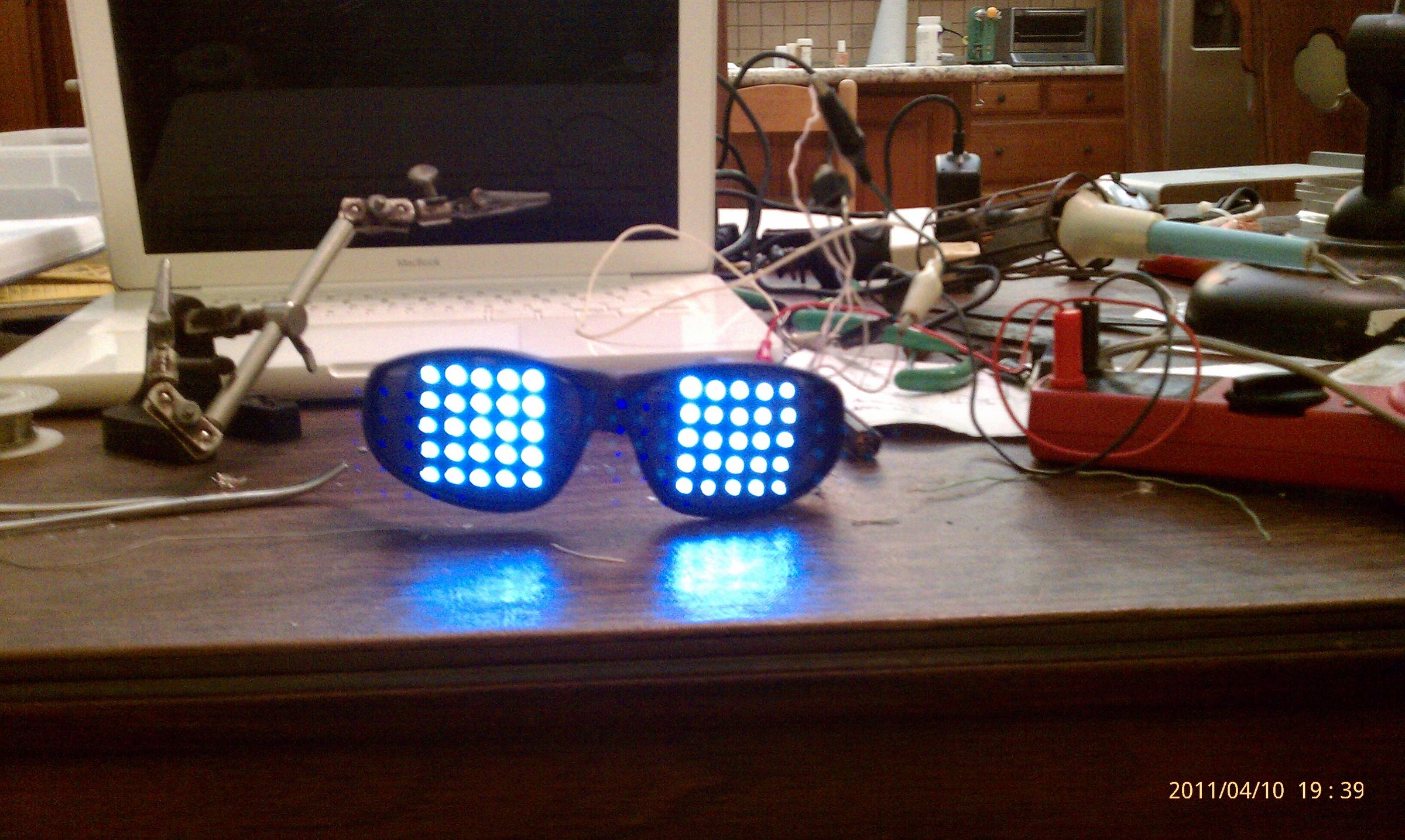 FUNKY RAVE GLASSES (LED MATRIX GLASSES USING a PICAXE) (with Pictures ...