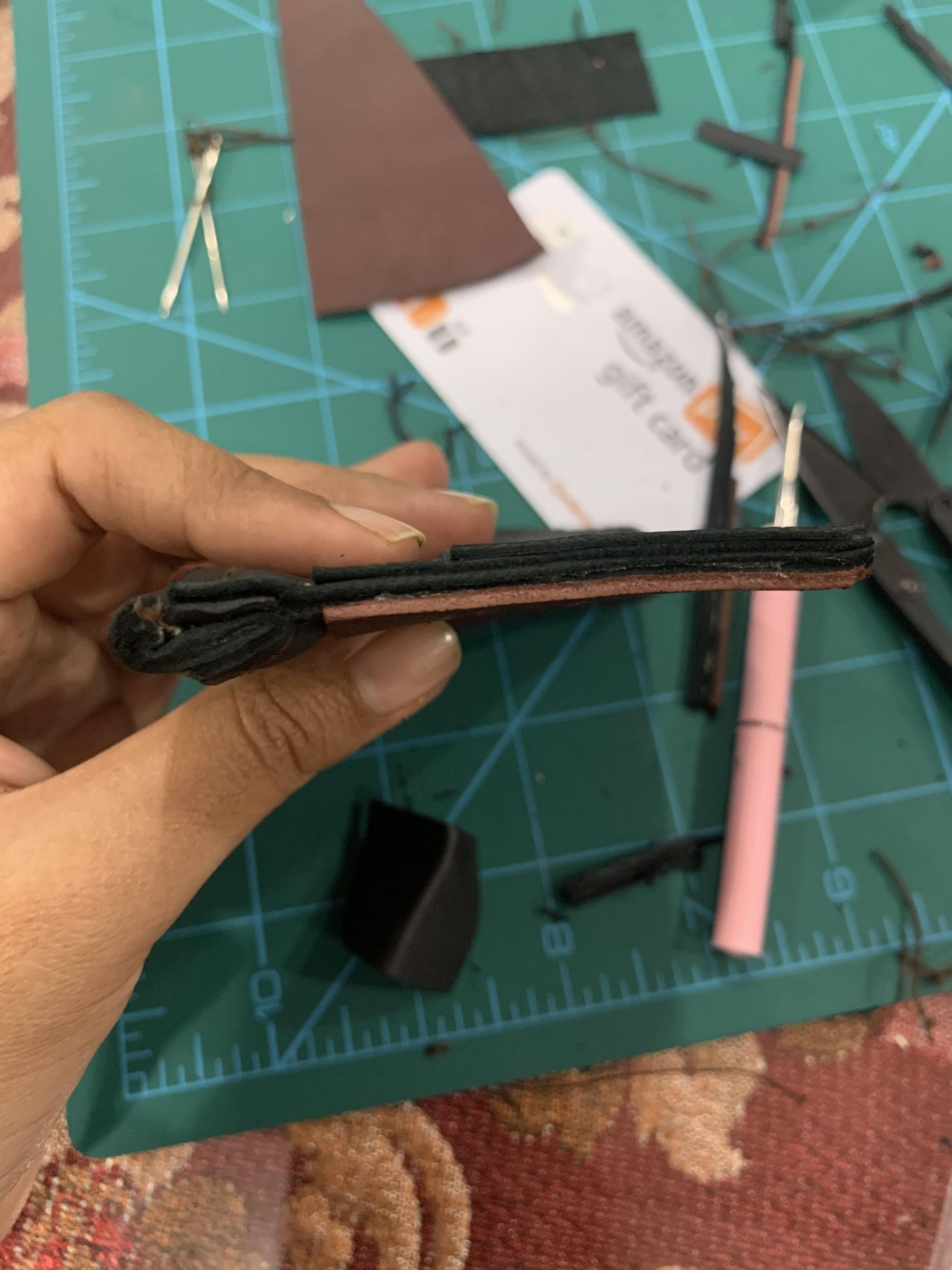 Zippered Leather Card Wallet (with Free Pattern) : 8 Steps (with ...