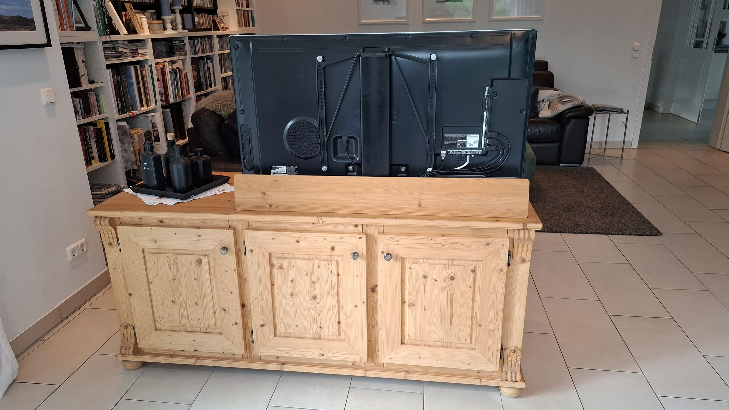 Build a Promoterism Media Sideboard With Integrated TV Lift, Cable ...