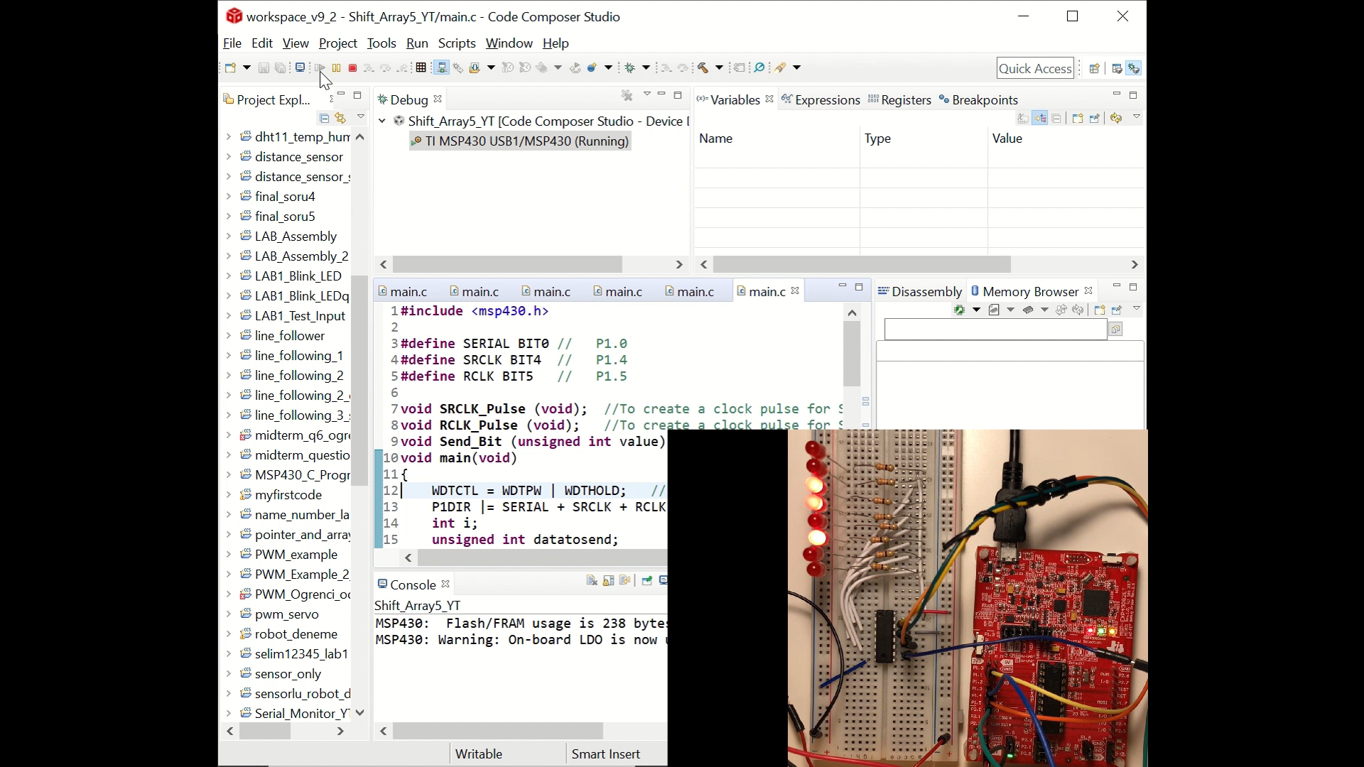 Shift Register With MSP430 : 4 Steps - Instructables
