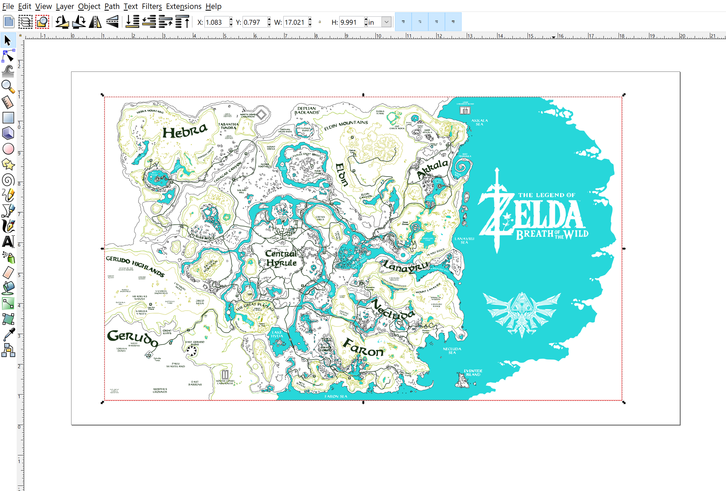 Multi-layer Map of Hyrule - Laser Engraved and Painted : 6 Steps (with ...