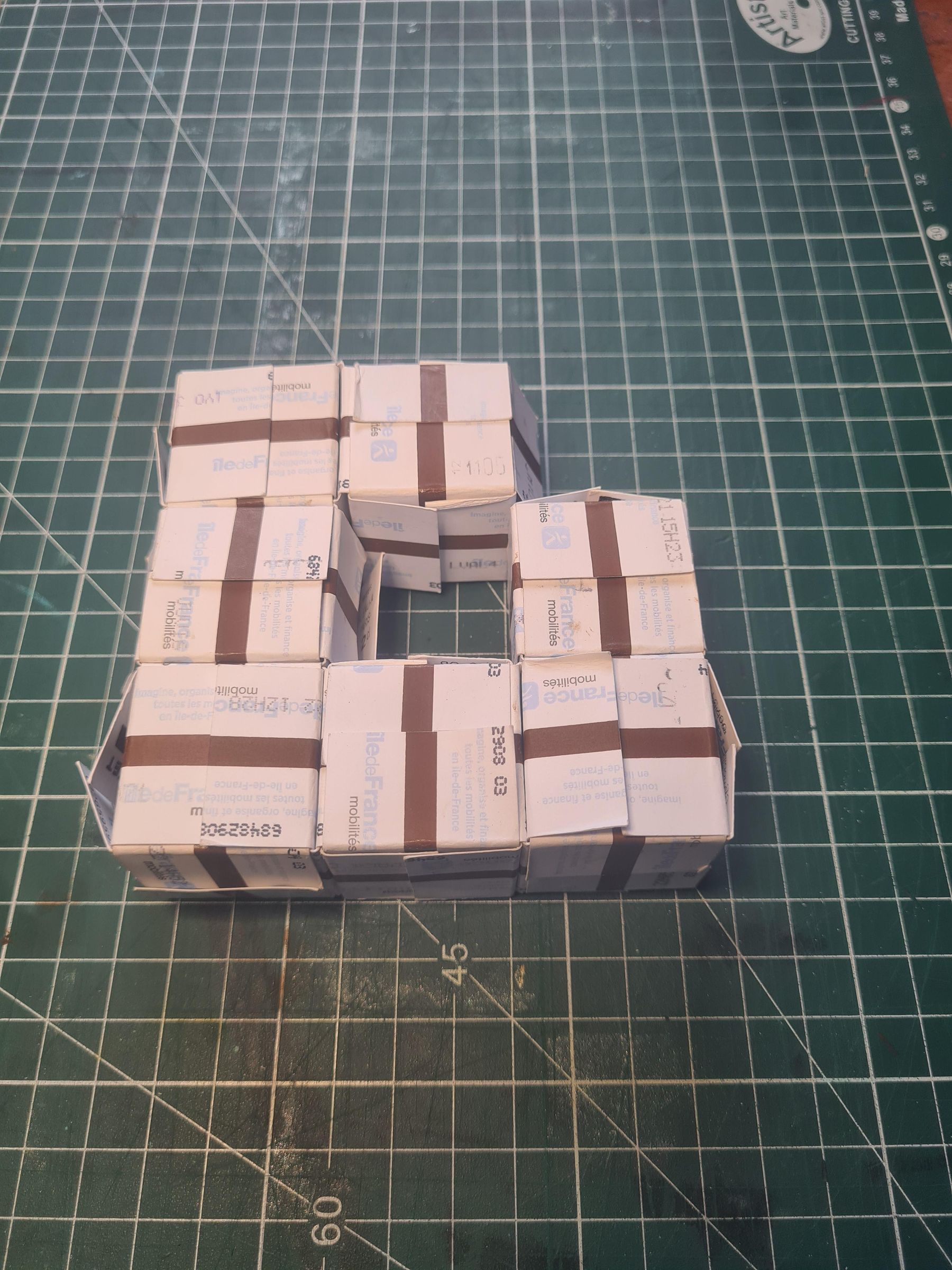 Menger's Cube Cardboard Lampshade Made From Metro Tickets : 9 Steps ...