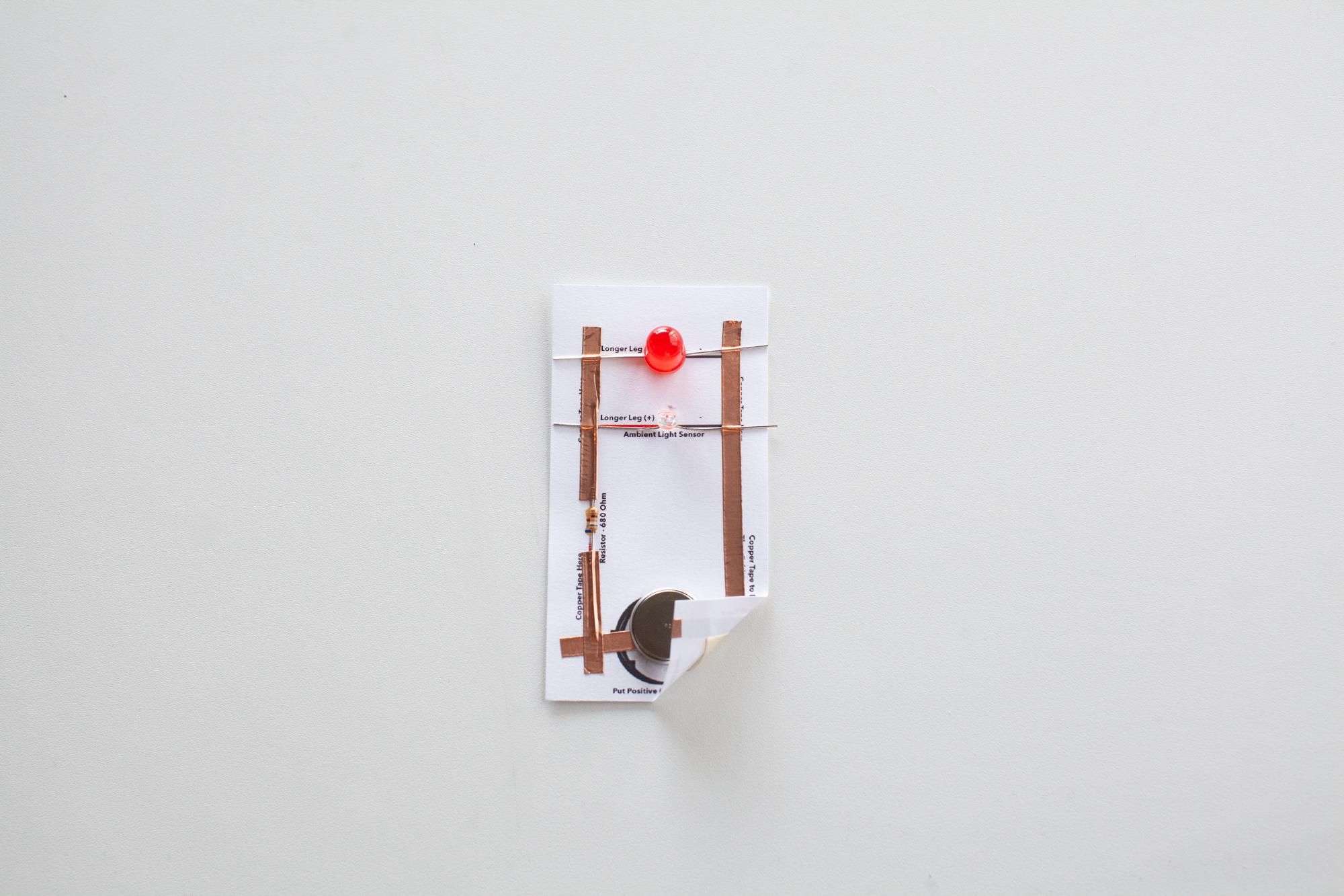 Make a Simple Ambient Light Sensor/Night Light Paper Circuit : 13 Steps ...