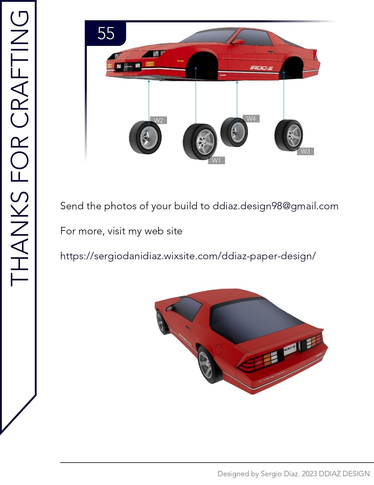 Camaro Z28 IROC-Z DIY Paper-Craft - Instructables