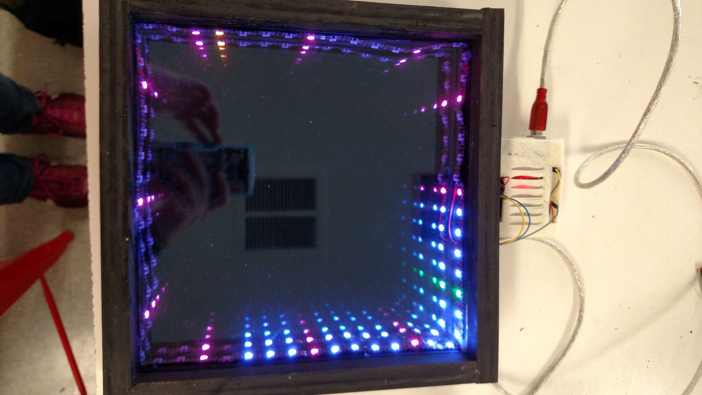 Square Infinity Mirror Clock : 10 Steps (with Pictures) - Instructables