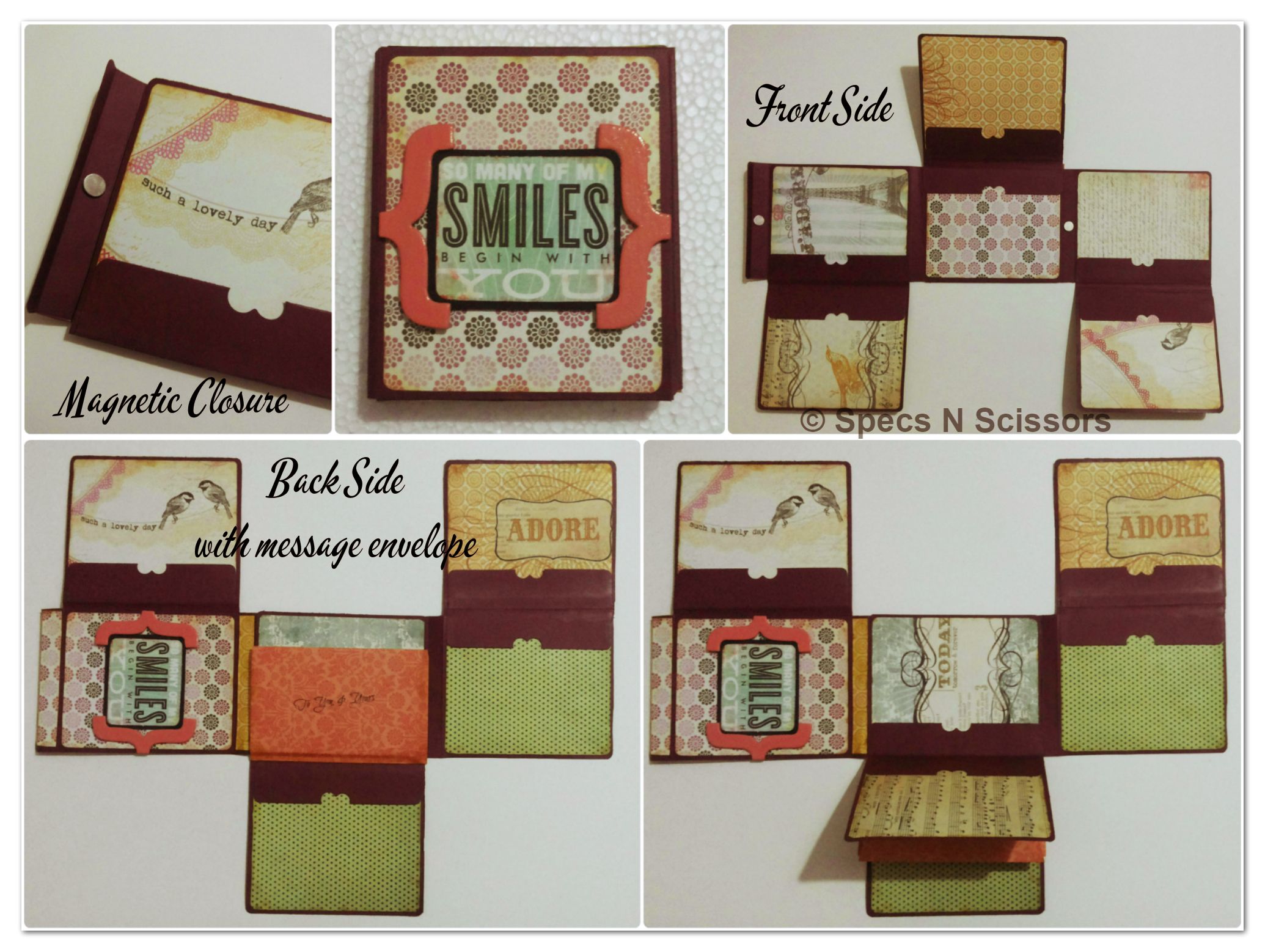 Handmade Paper Photo Frames Back Side