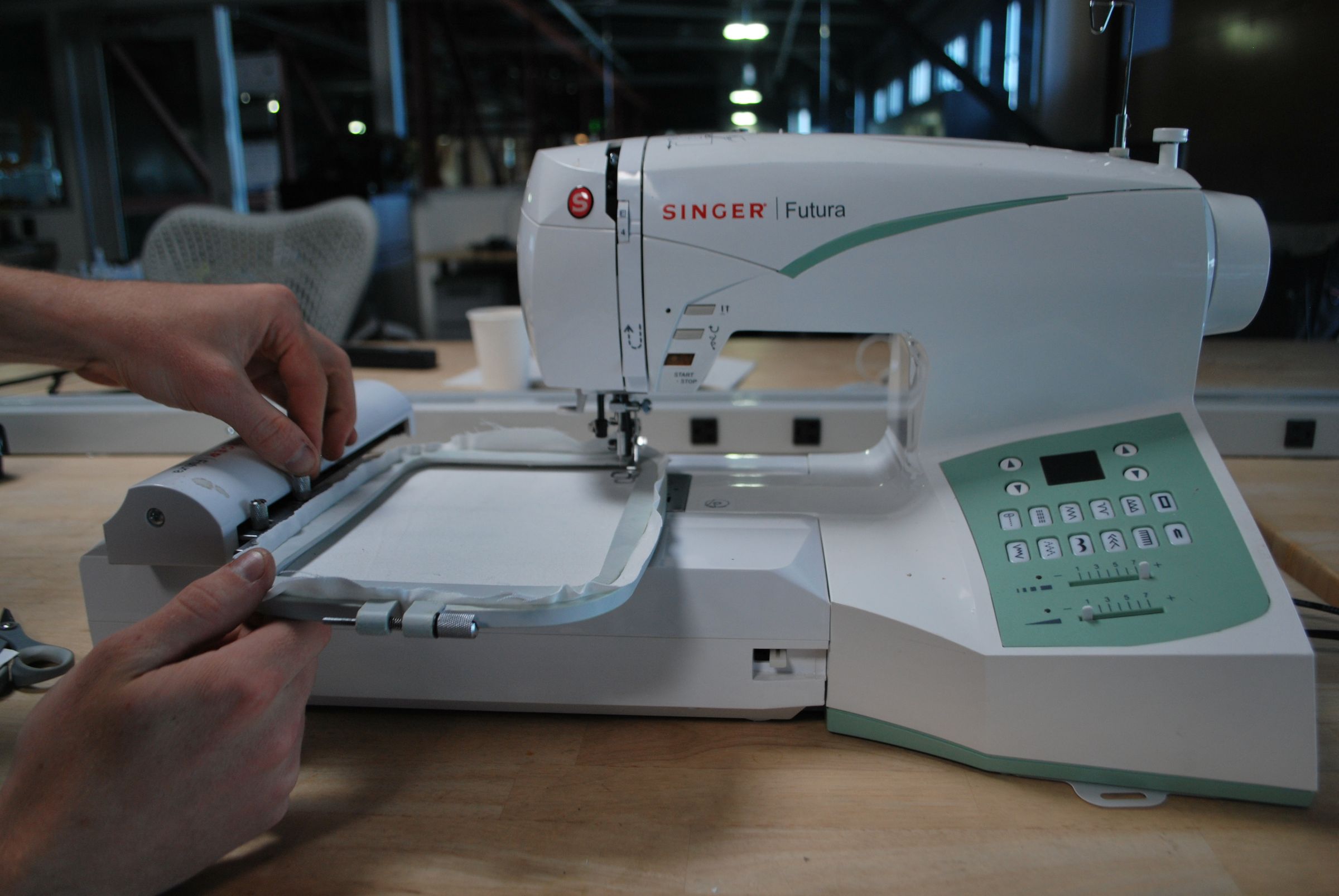 Using the Singer Futura (CNC Sewing Machine at Pier 9) : 7 Steps (with ...
