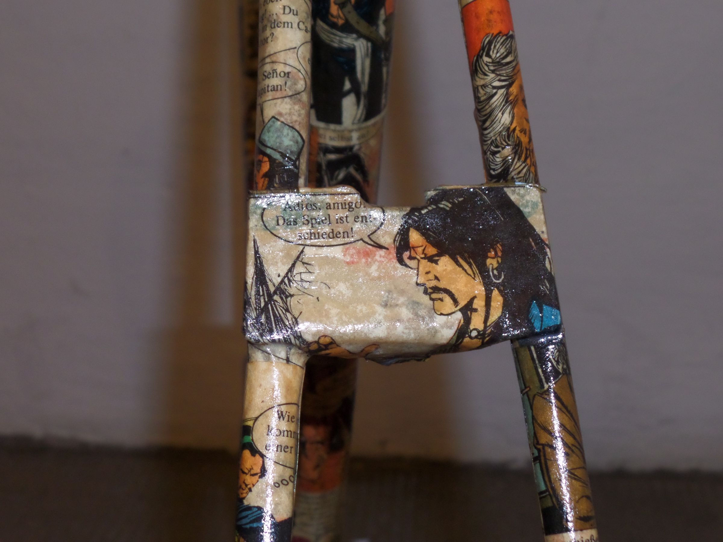 Cover a Bike Frame With Comics (or Other Paper) : 4 Steps (with ...