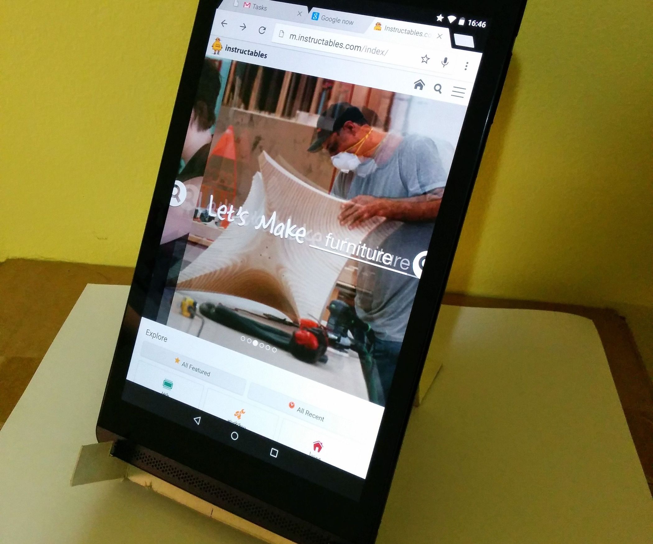 Five Minute Cardboard Tablet Stand - Instructables