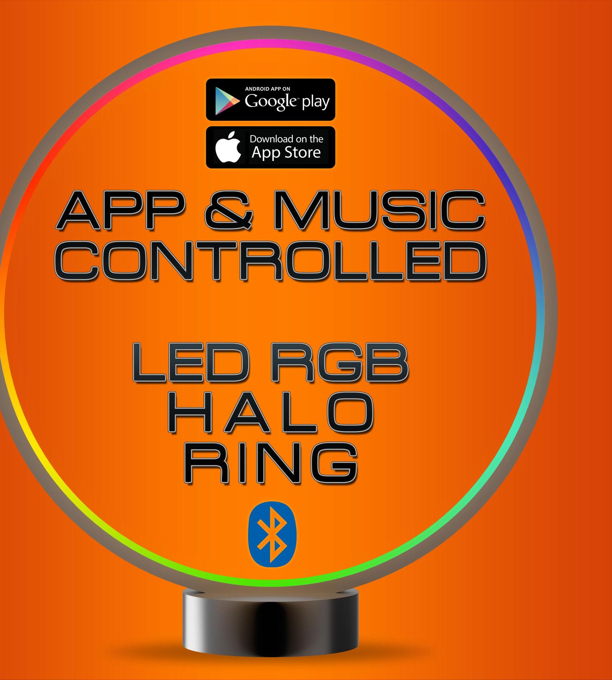 LED RGB DESIGNER CIRCLE RING LIGHT LAMP - App & Music Controlled : 7 ...