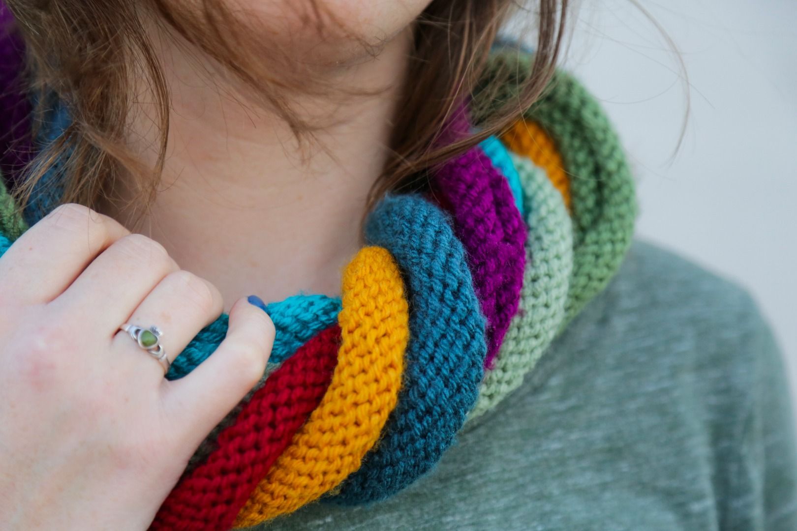 Infinity Times 7 Scarf - Knitting in a Round : 4 Steps (with Pictures ...