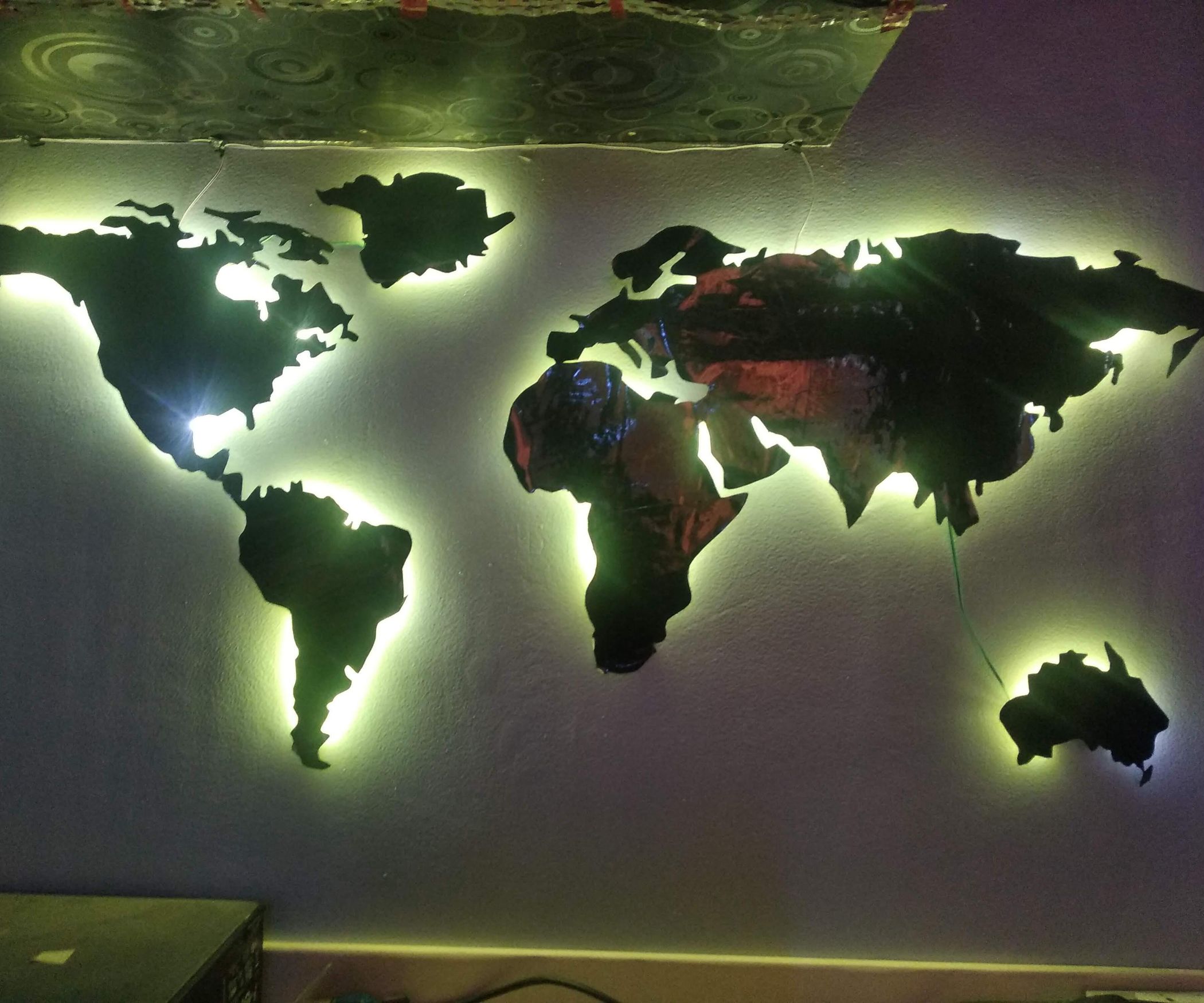 Cardboard World Map With Backlight : 8 Steps - Instructables