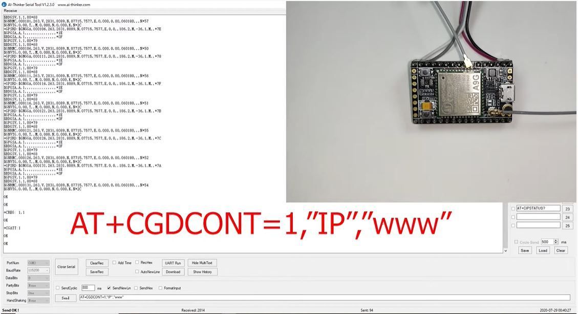 A9G GPS & GPRS Module Tutorial | Ai-Thinker | AT Commands : 7 Steps ...