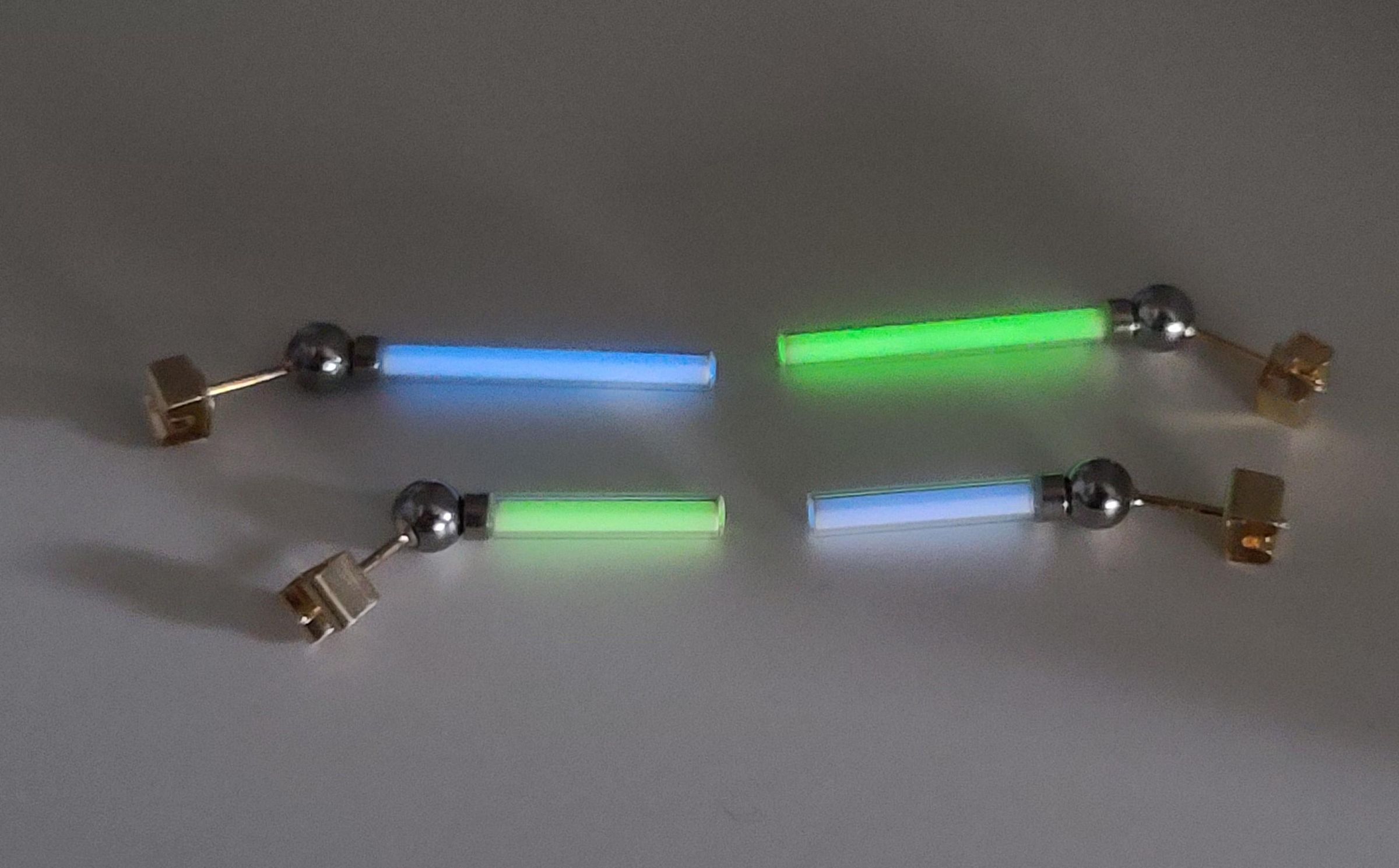 Light Saber Earrings From Tritium Vials : 3 Steps - Instructables