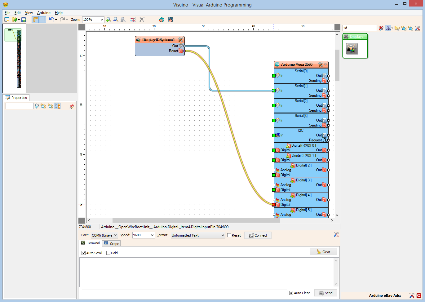 Arduino and Visuino: Connect 4D Systems ViSi Genie Smart Touchscreen Display to Arduino : 21 ...
