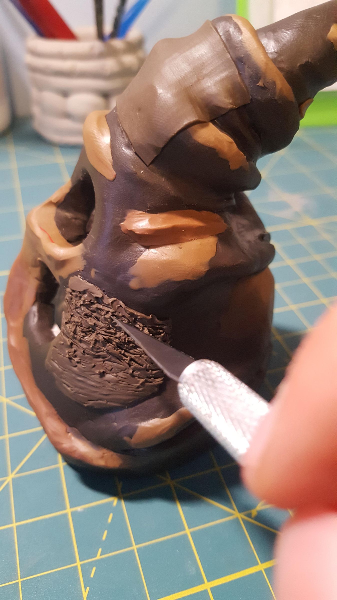 Clay Sorting Hat Pencil Holder on Stool (Harry Potter) : 18 Steps (with ...