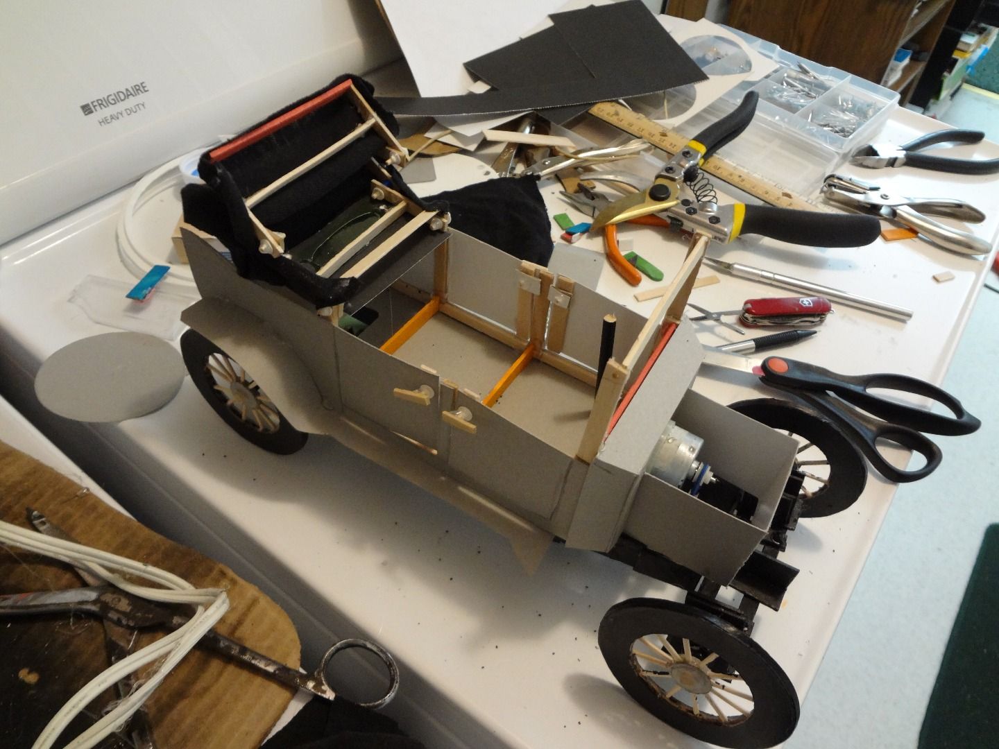 Classic Convertible Cardboard Electric Car. : 16 Steps (with Pictures ...
