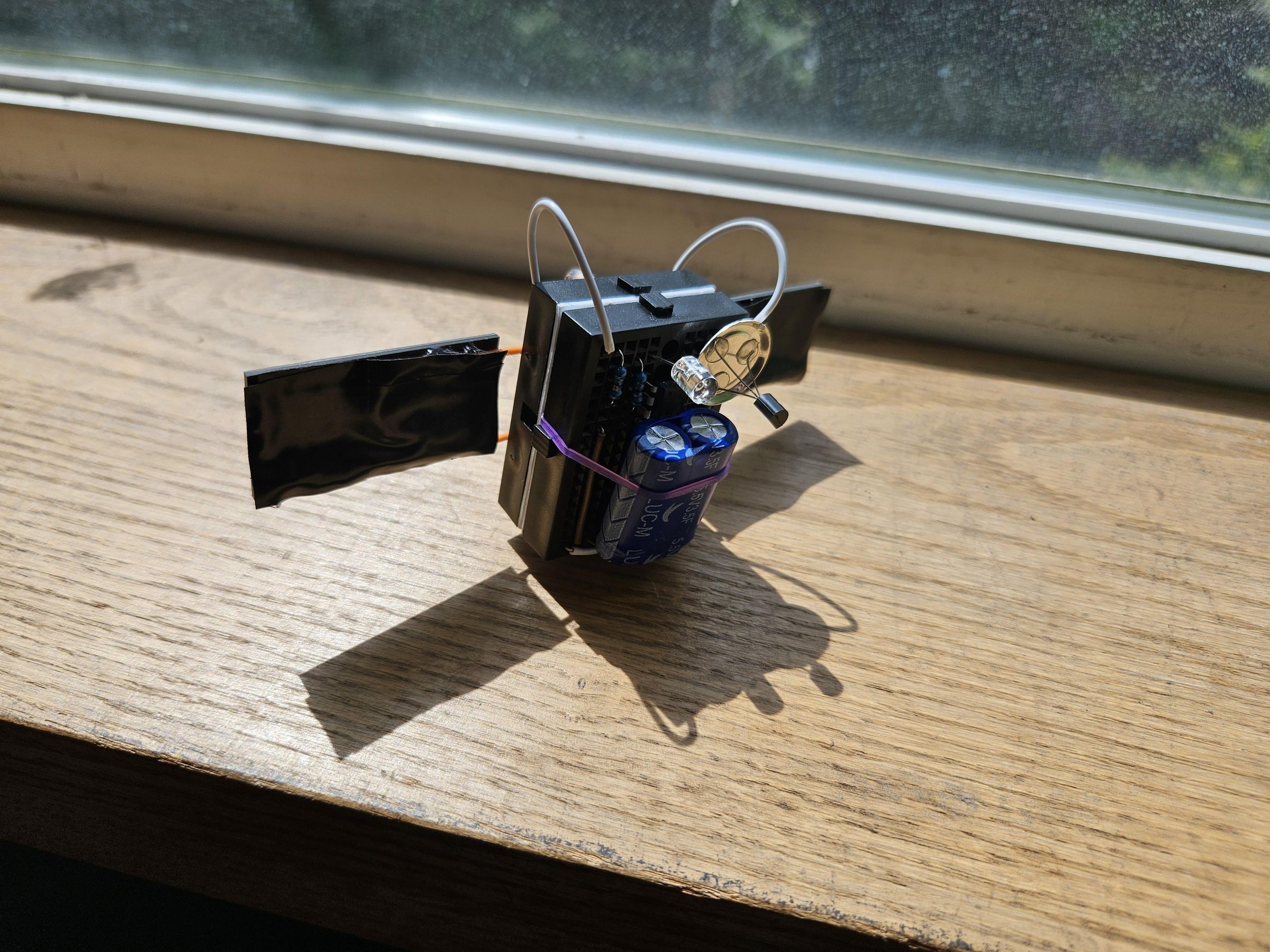 BreadSat (satellite-looking, Solar-powered Blinking LED Circuit on ...