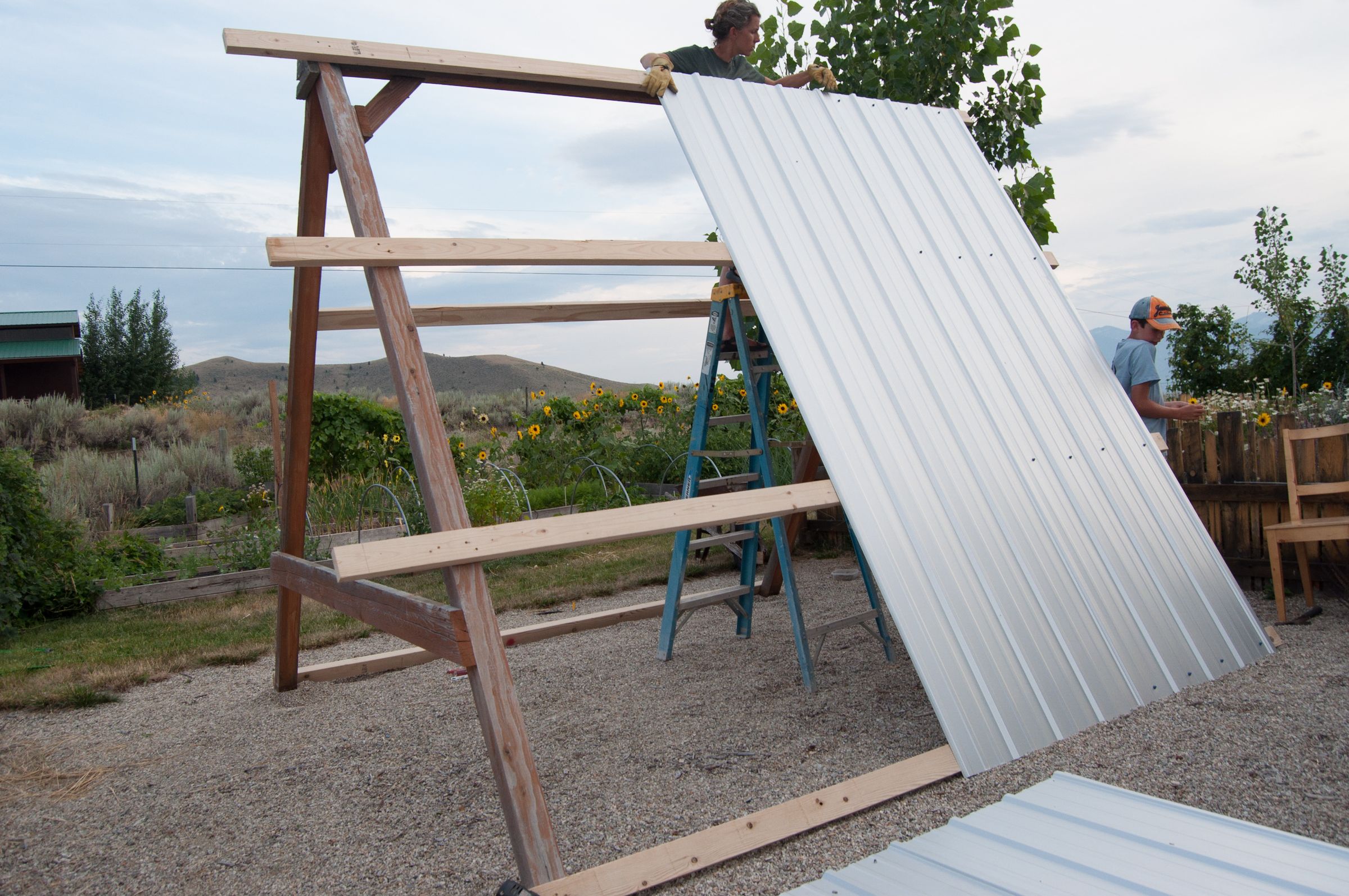 Convertible Backyard A-frame Fort From a Swing Set. : 12 Steps (with ...