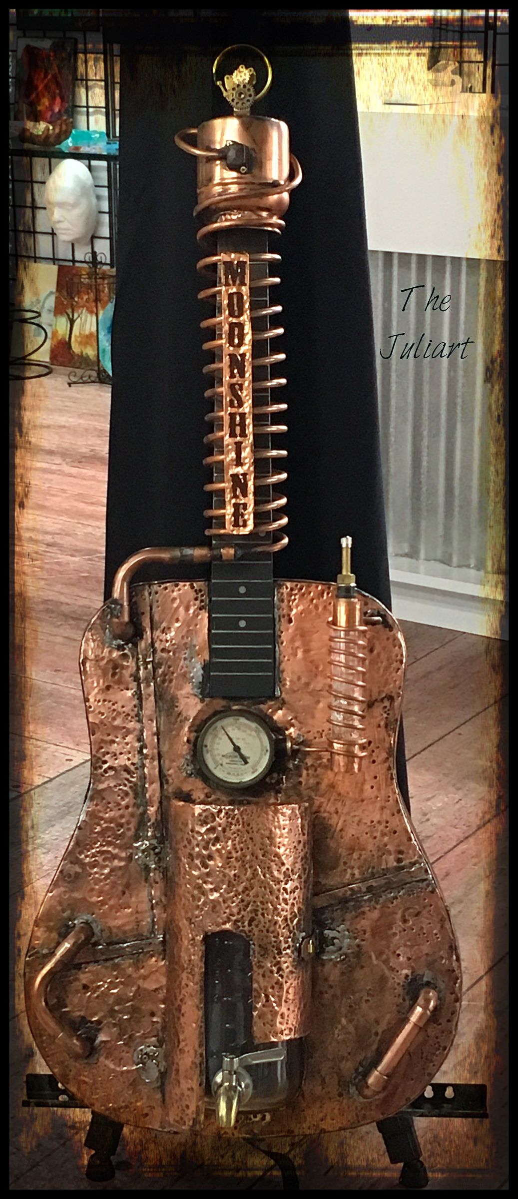 Steampunk Guitar Art( Moonshine Dispenser) : 4 Steps - Instructables