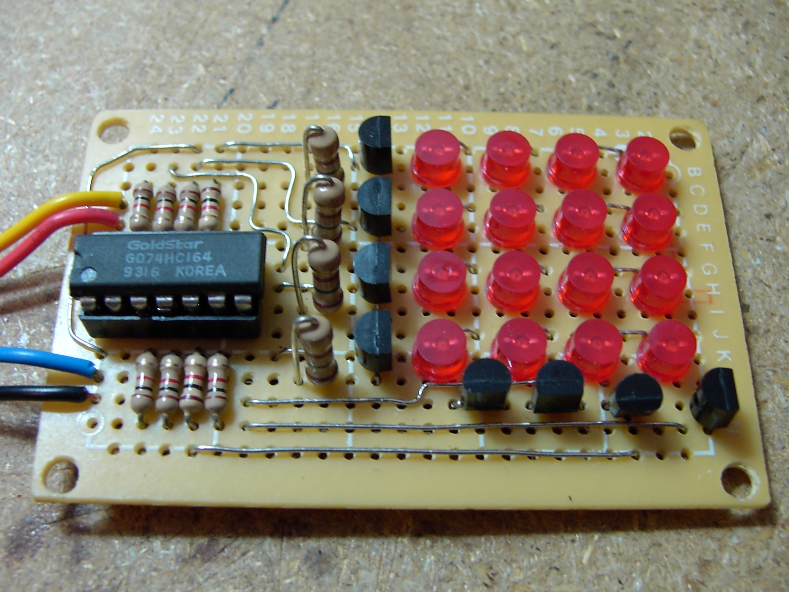 Single Chip, 2 Wire 4x4 LED Matrix - Instructables