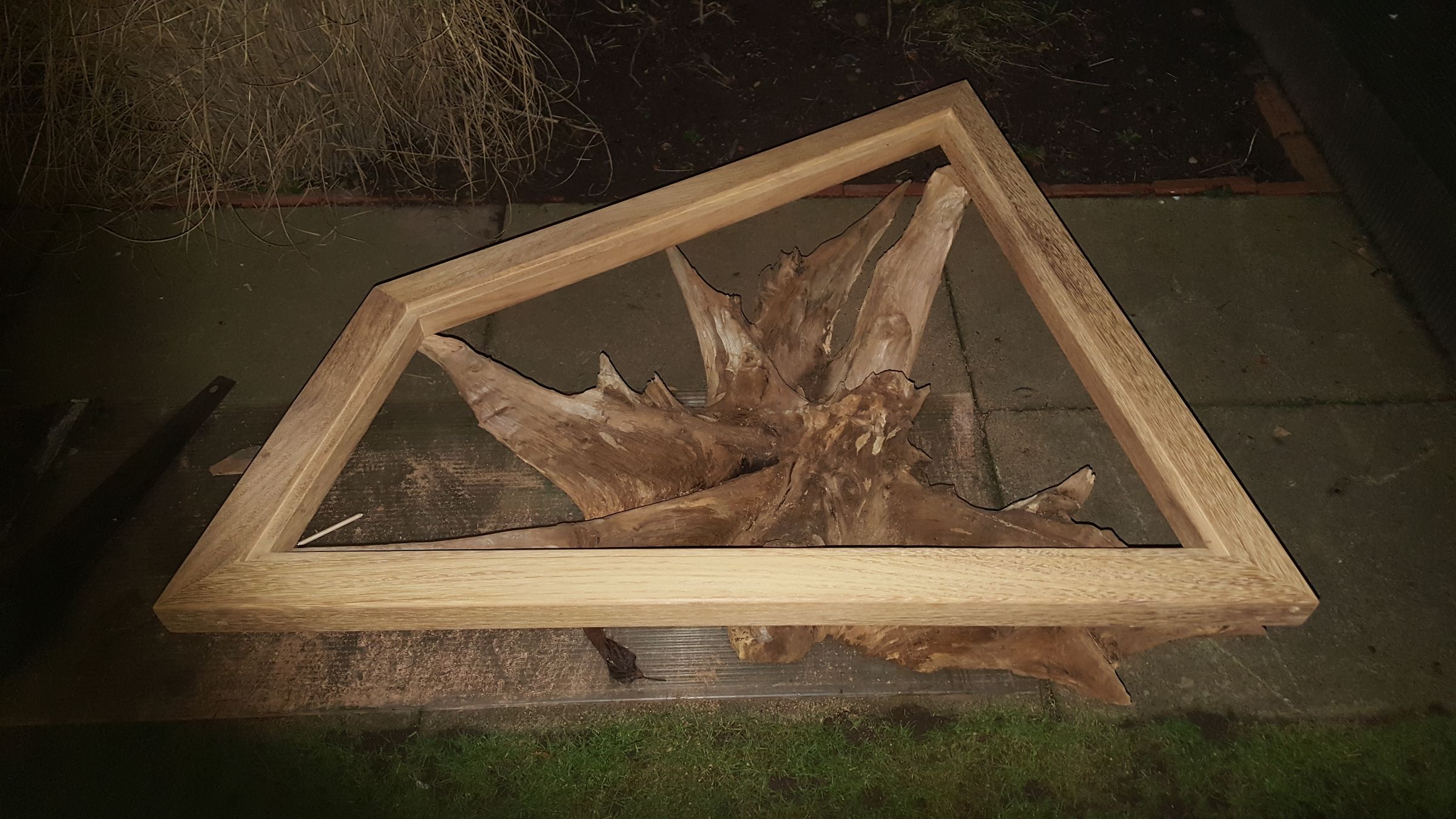 Tree Root Table With Custom Glass Top and Underlight : 10 Steps (with ...