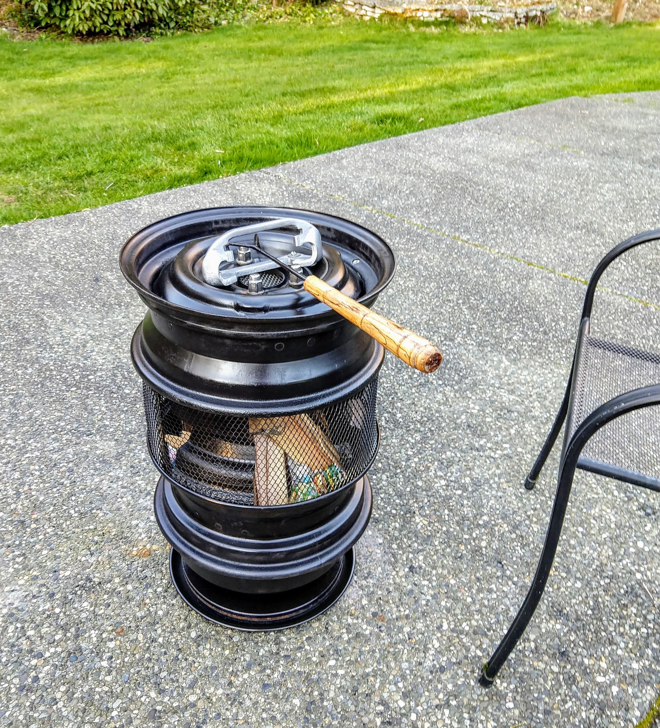 Upcycle Old Steel Wheels Into a Fire Pit : 7 Steps (with Pictures ...