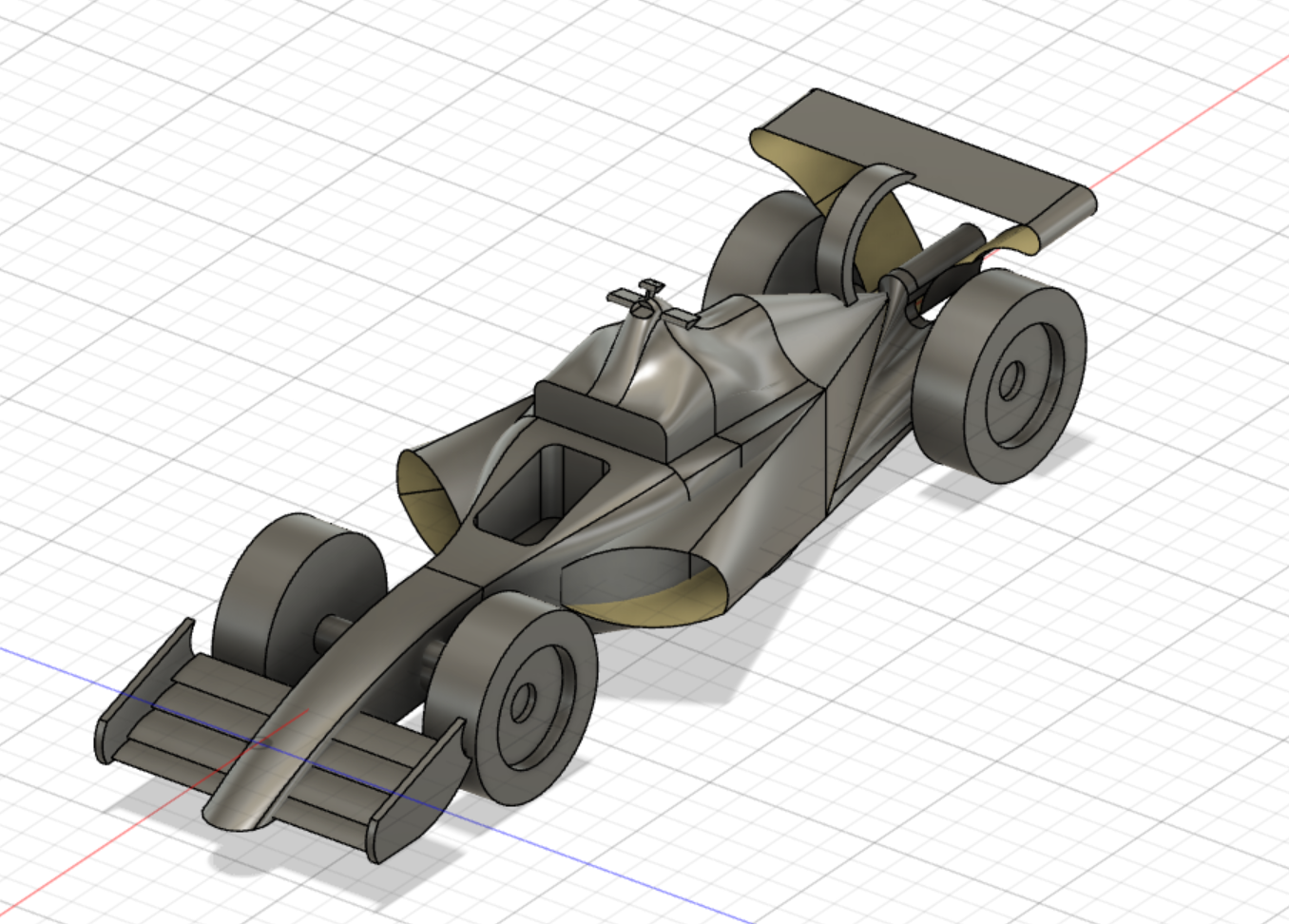 A F1 Car (Formula One) Model in Autodesk Fusion 360 Sent From Tinkercad ...