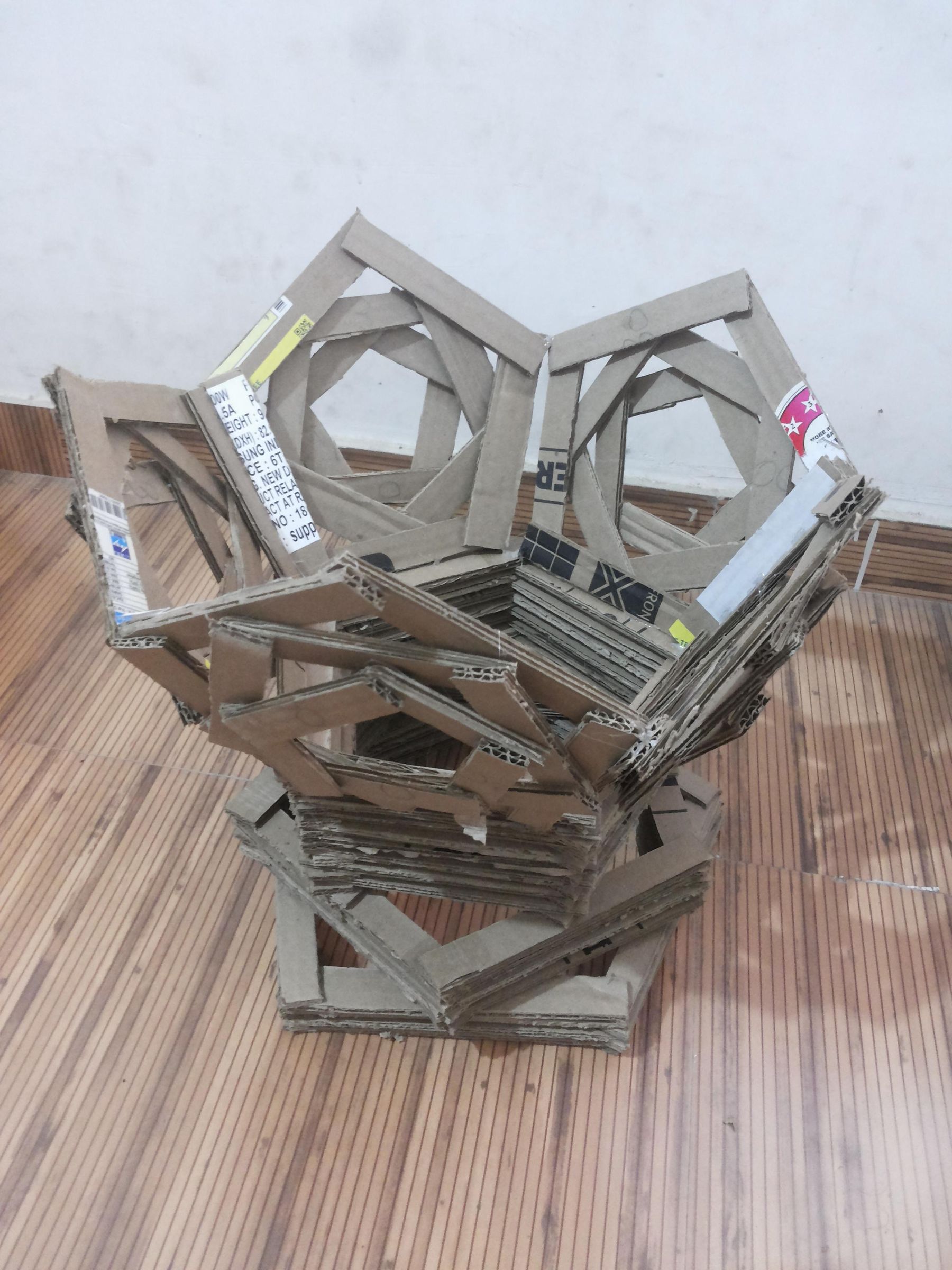 Cardboard Pentagon Table Lamp : 6 Steps (with Pictures) - Instructables