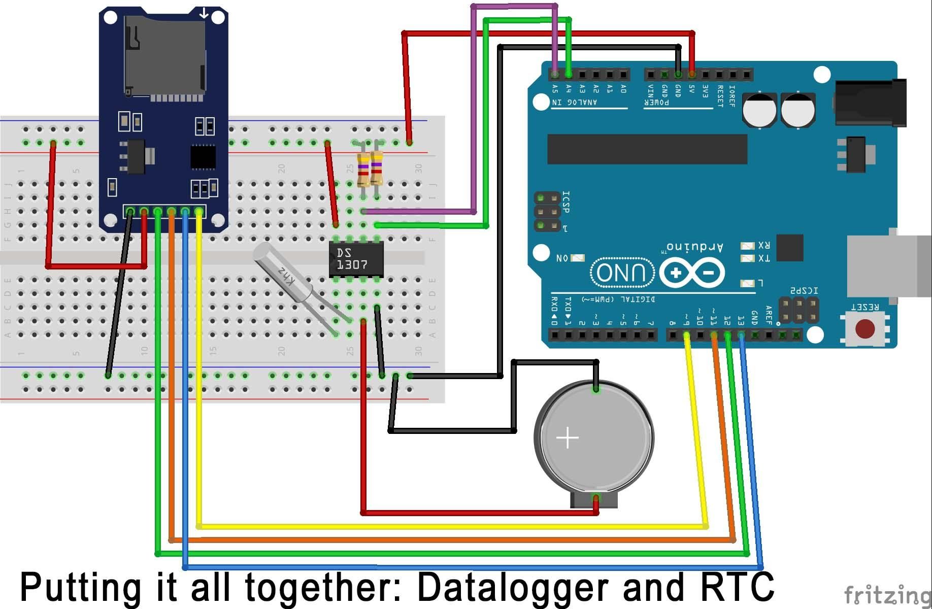 Arduino Data Logging Shield With Real Time Clock Timestamp ... and ...