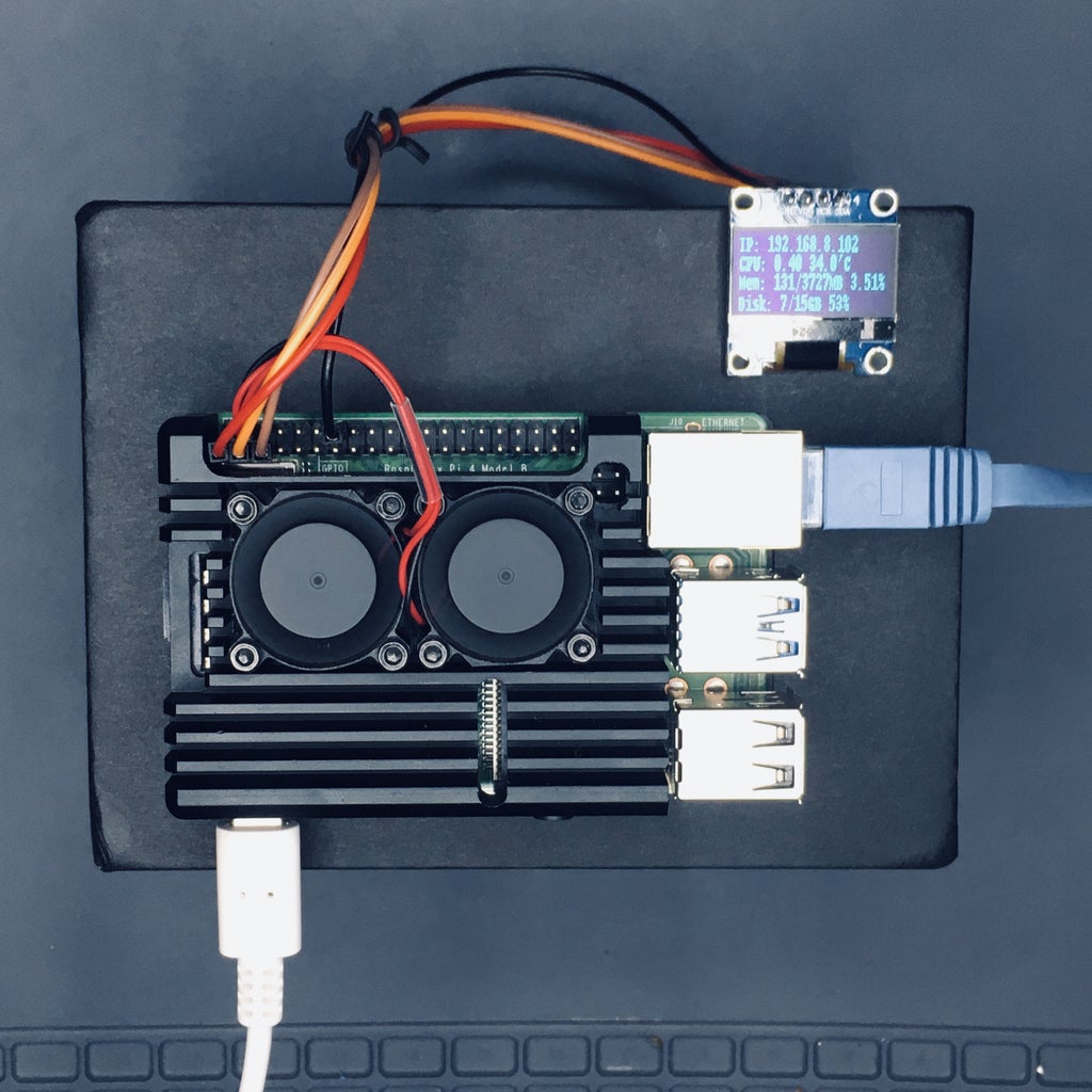 Raspberry Pi Monitoring System Via Oled Display Module 5 Steps Instructables