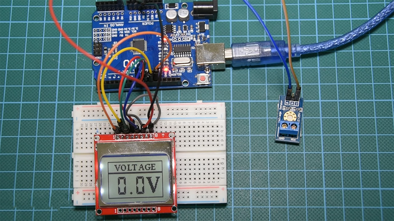 DIY Voltmeter With Arduino and a Nokia 5110 Display : 6 Steps (with ...