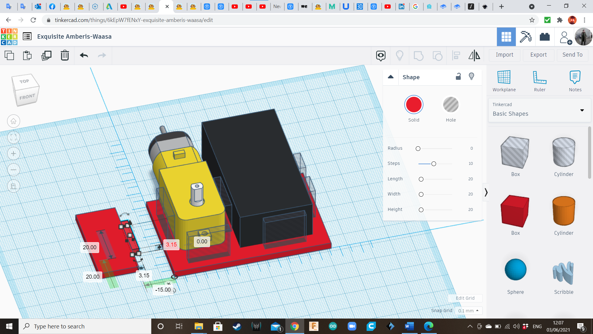 Tinkercad Robotics for School: Laser-cut Walking Machine! : 27 Steps ...