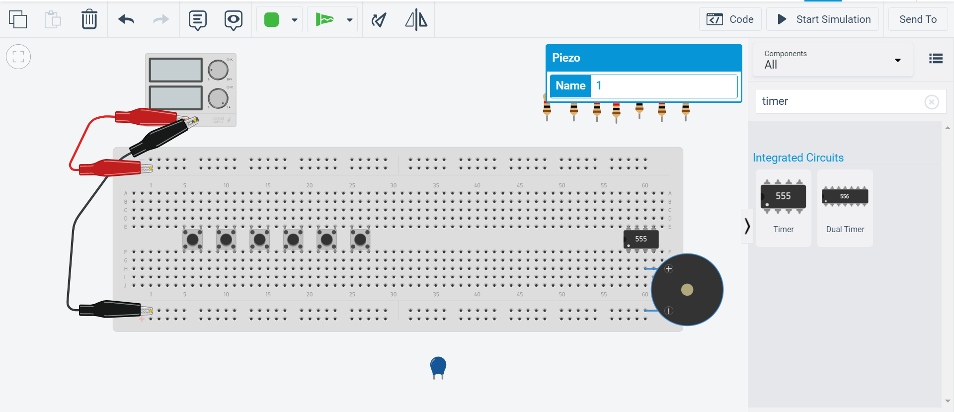 Building a Simple Electronic Piano Using Tinkercad Circuits : 10 Steps ...