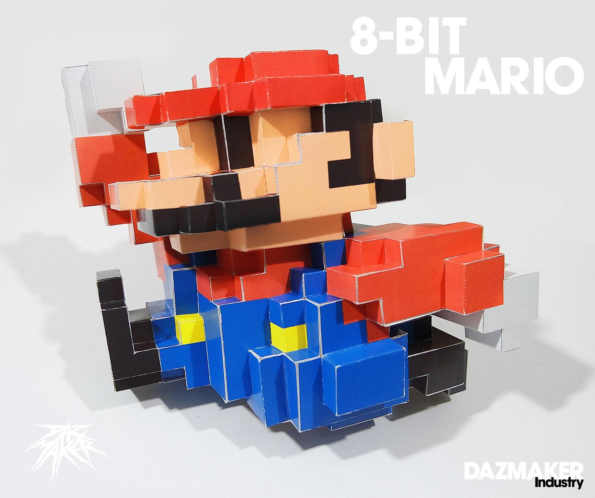 Mario 8 Bit 3d Pixel Paper Art : 17 Steps (with Pictures) - Instructables